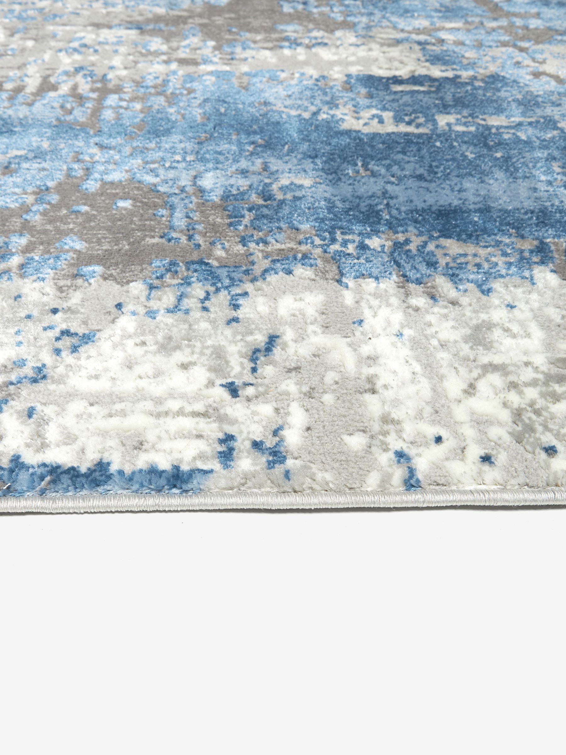 Buy Navy Blue Mica Abstract Rug from the Next UK online shop