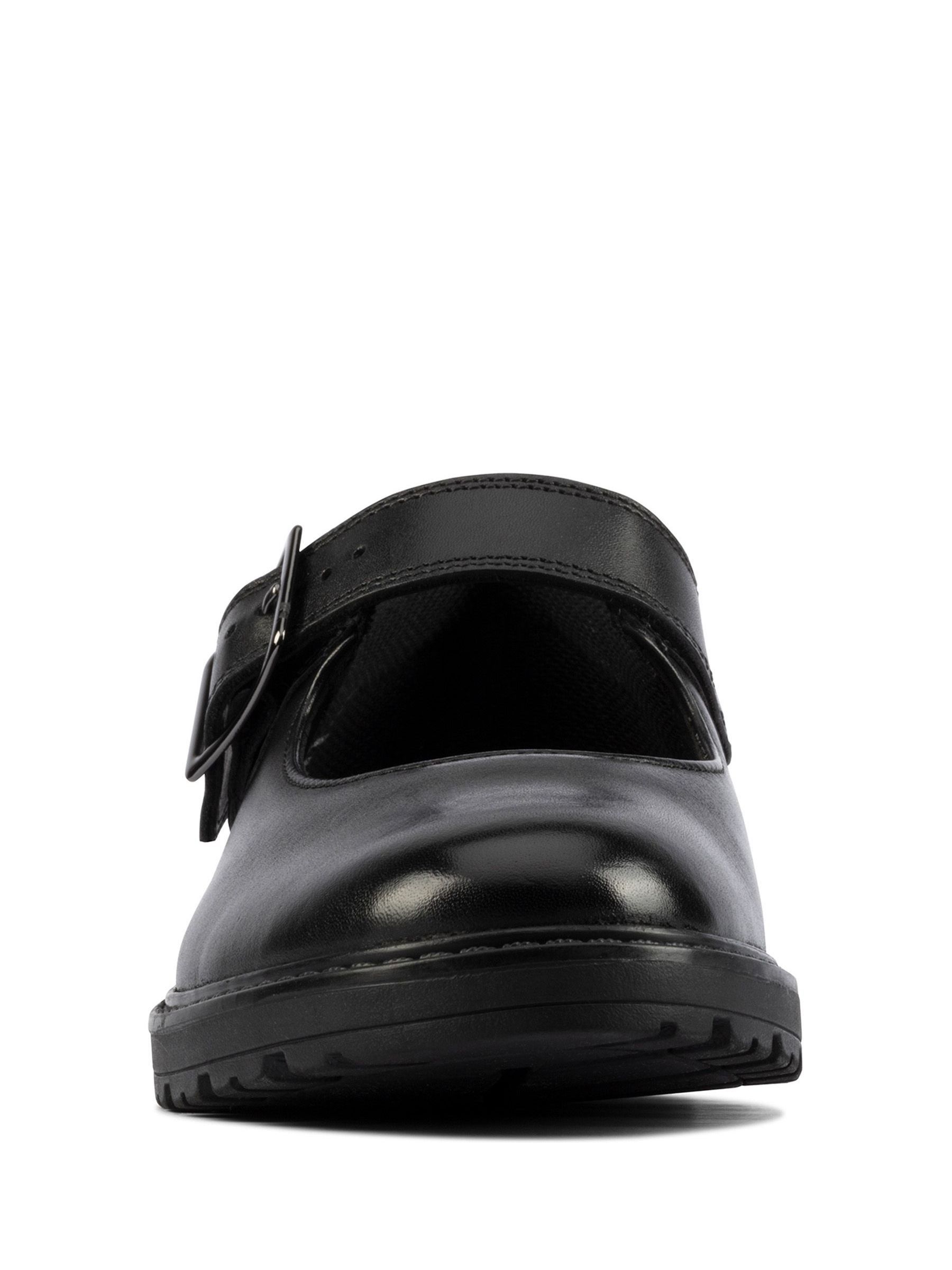 Buy Clarks Black Multi Fit Leather Buckle School Shoes from the Next UK ...