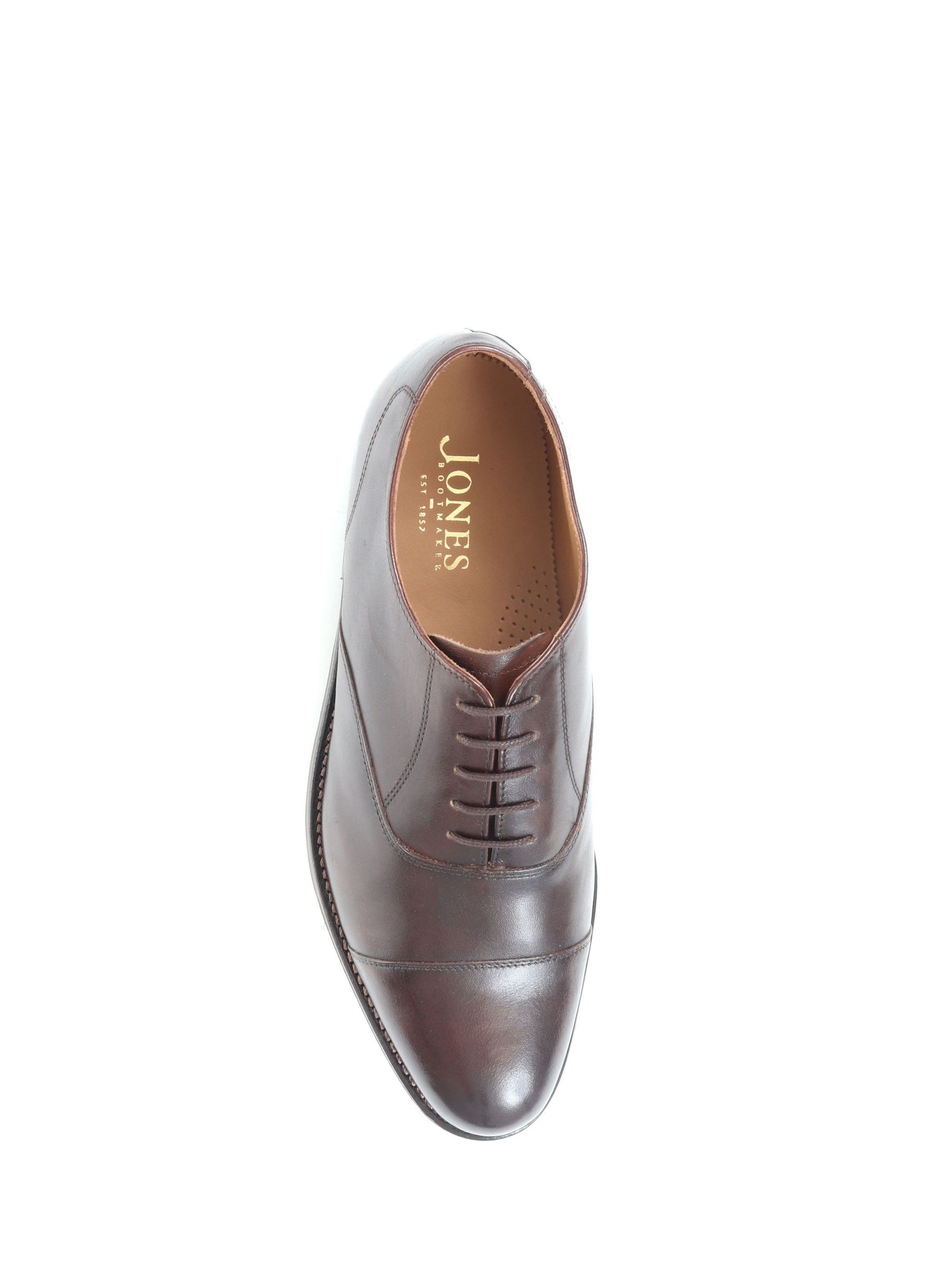 Buy Jones Bootmaker Brown Dark Men’s Leather Wide-Fit Lace Smart Shoes ...