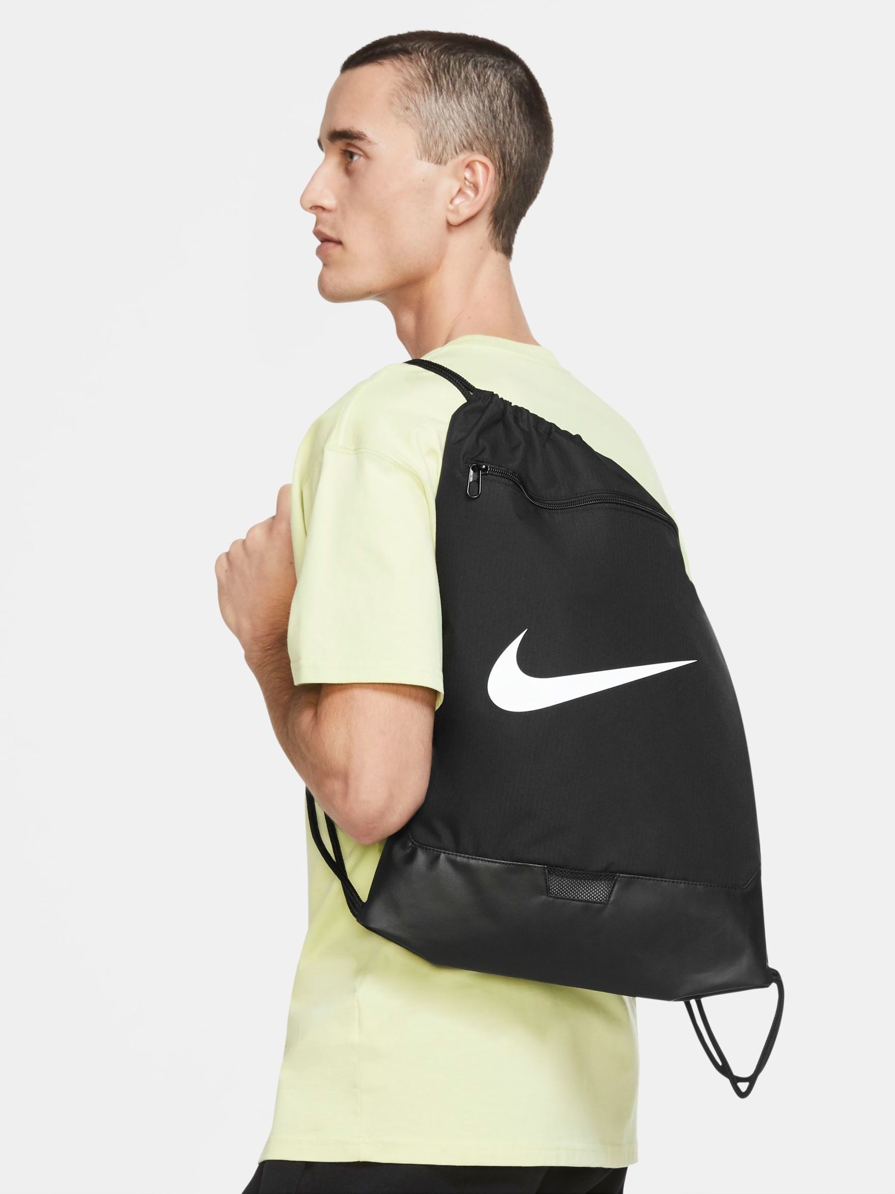 Buy Nike Black/White Brasilia Drawstring Bag from the Next UK online shop