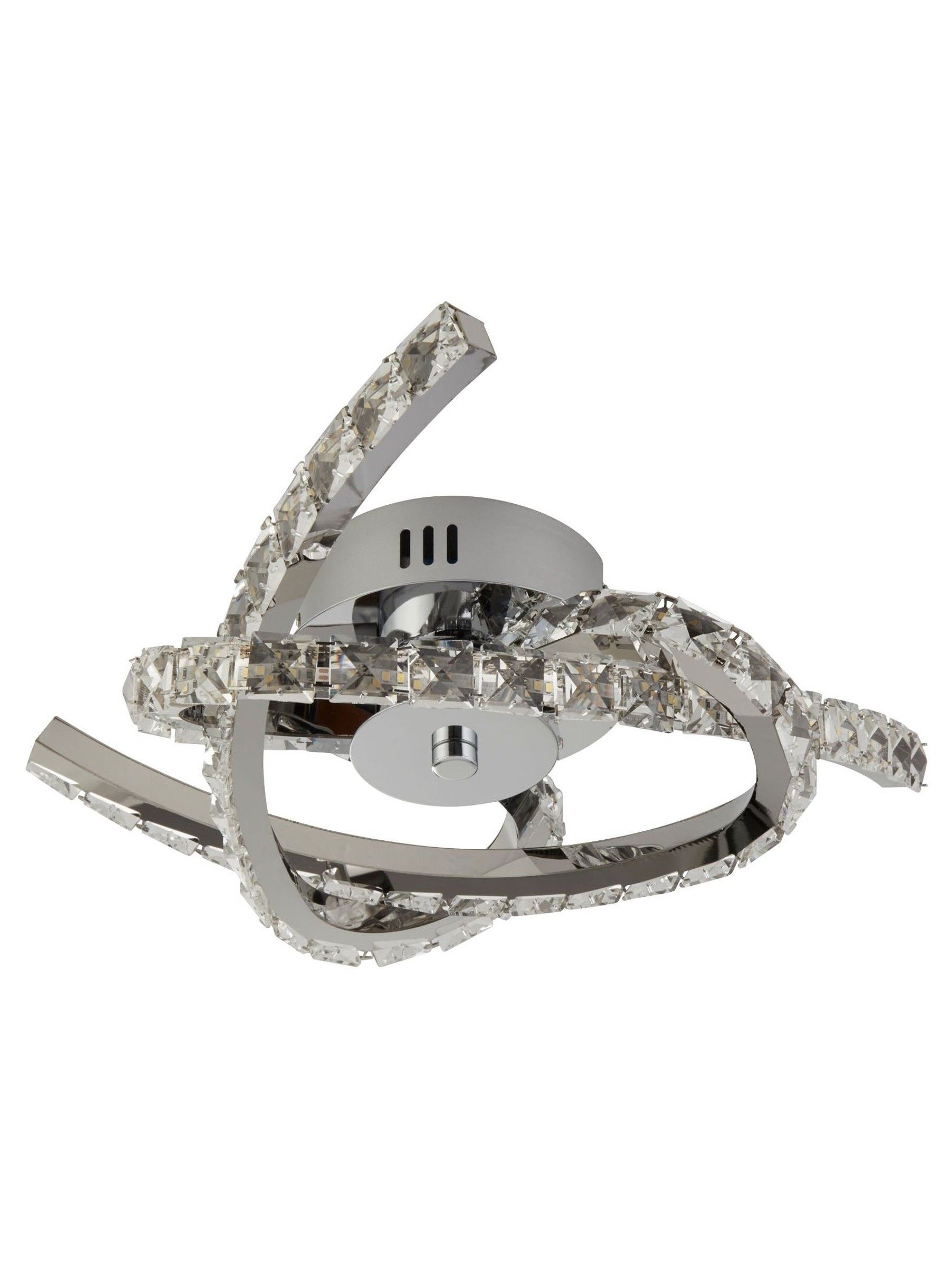 Buy Searchlight Chrome Toby 3 Arm LED Flush Ceiling Light from the Next ...