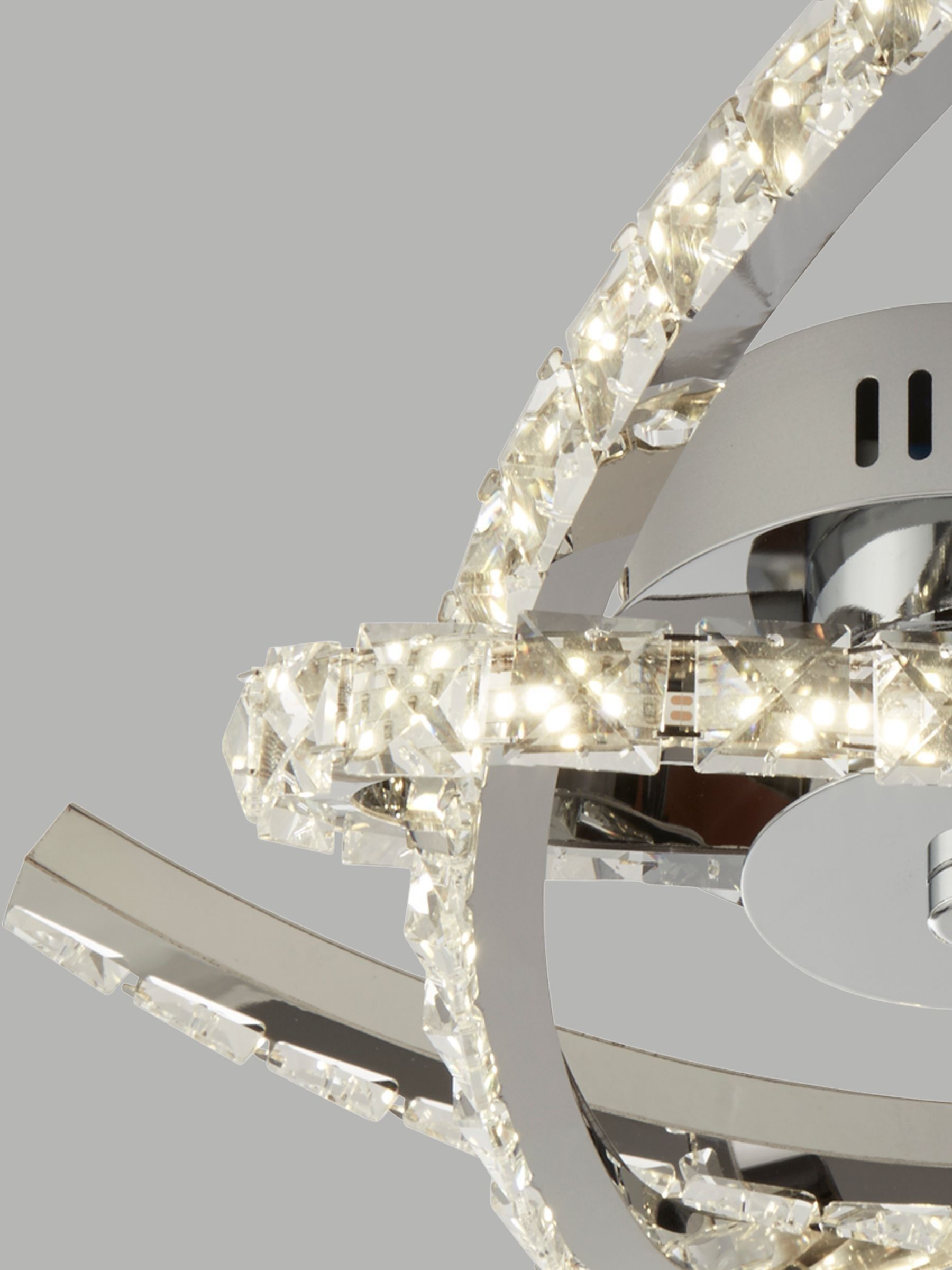 Buy Searchlight Chrome Toby 3 Arm LED Flush Ceiling Light from the Next ...