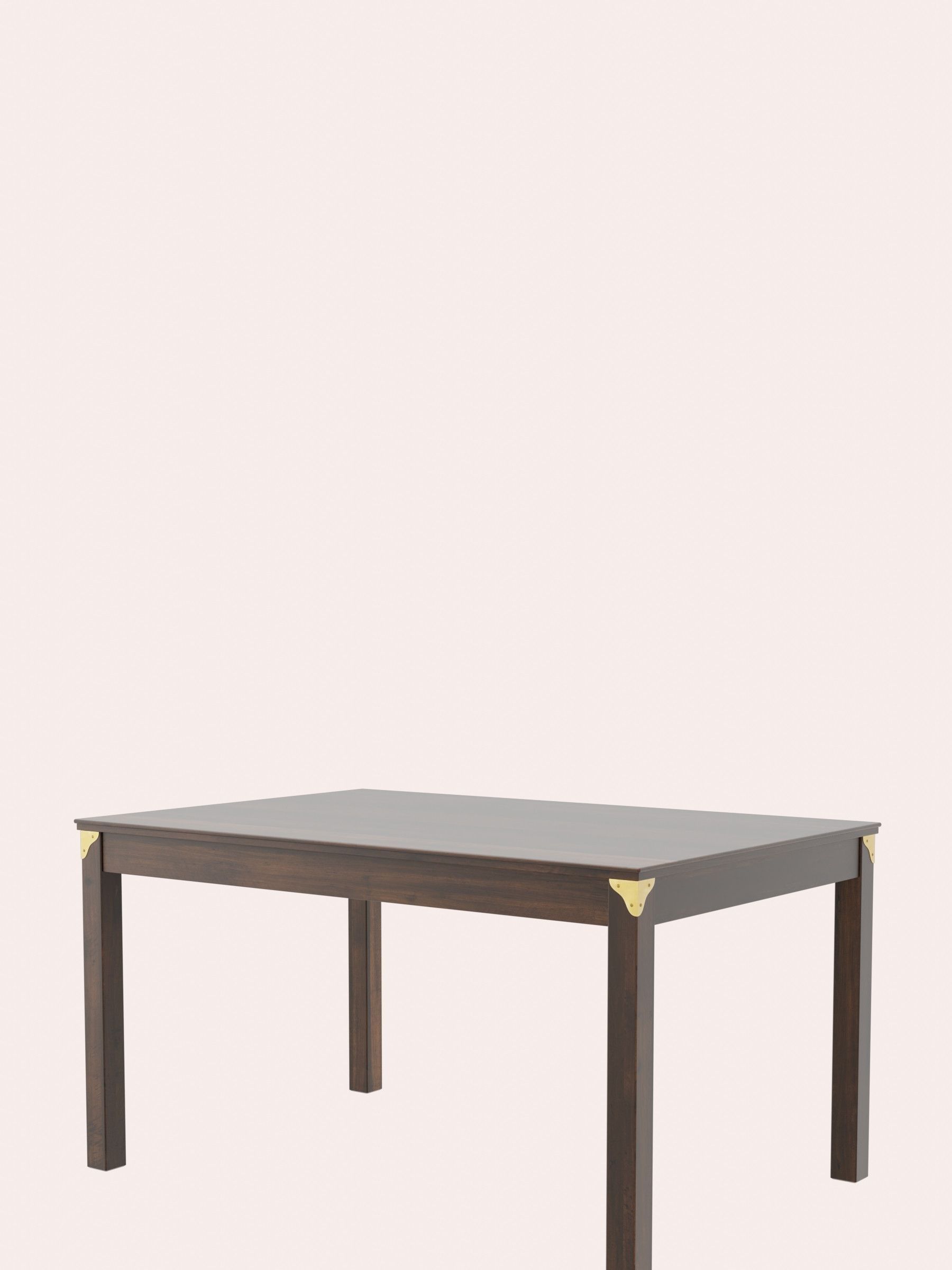 Laura Ashley Dark Chestnut Balmoral 4-6 Seater Fixed Dining Table ...