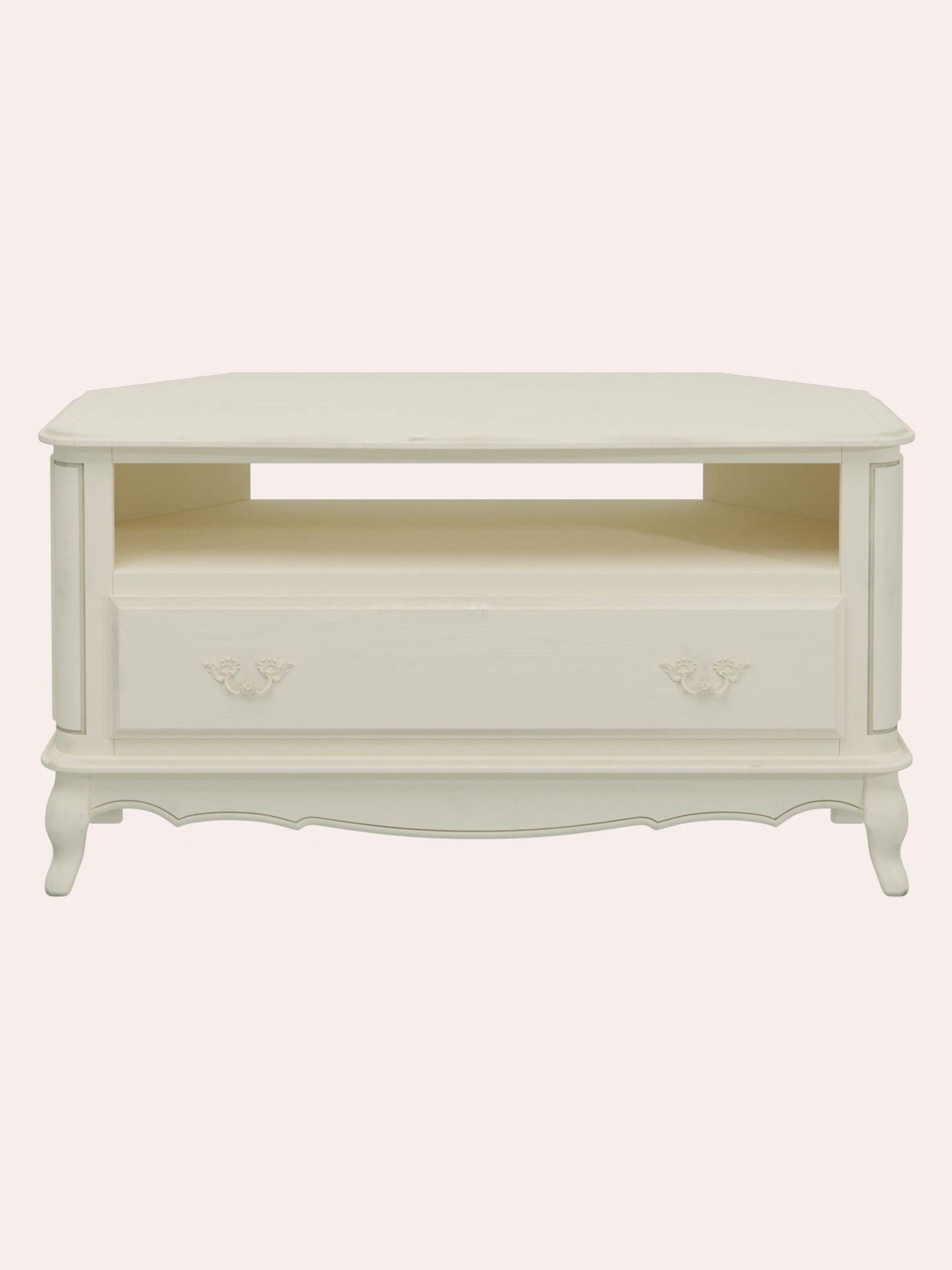 Buy Laura Ashley Ivory Provencale 1 Drawer Corner TV Stand from the ...