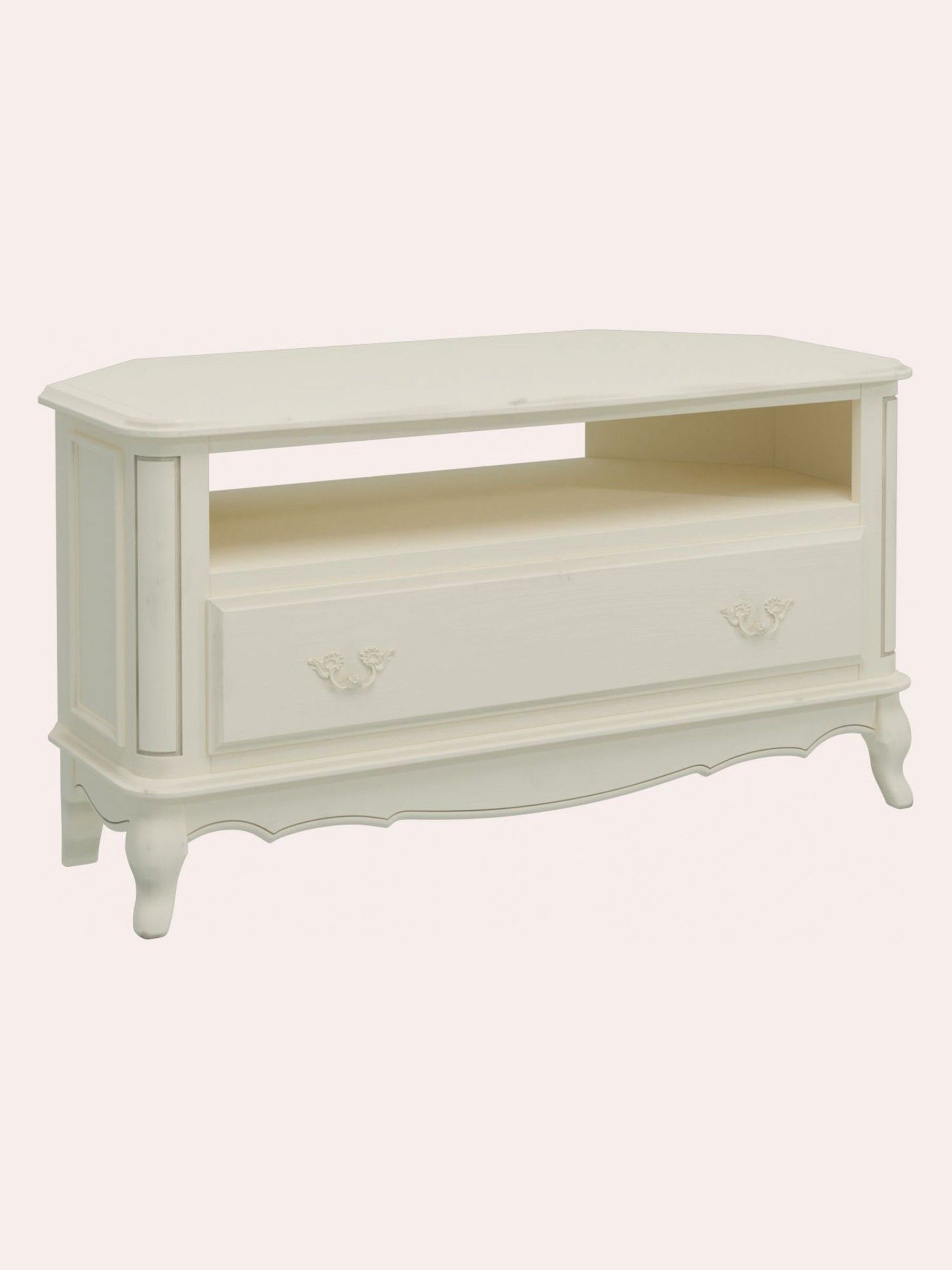 Buy Laura Ashley Ivory Provencale 1 Drawer Corner TV Stand from the ...