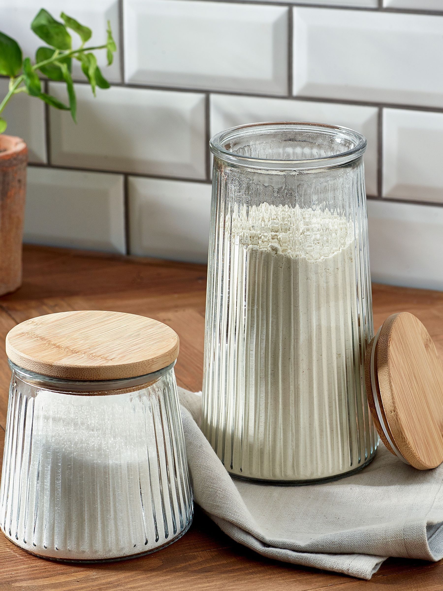 Buy Clear Ribbed Glass Storage Jars from the Next UK online shop
