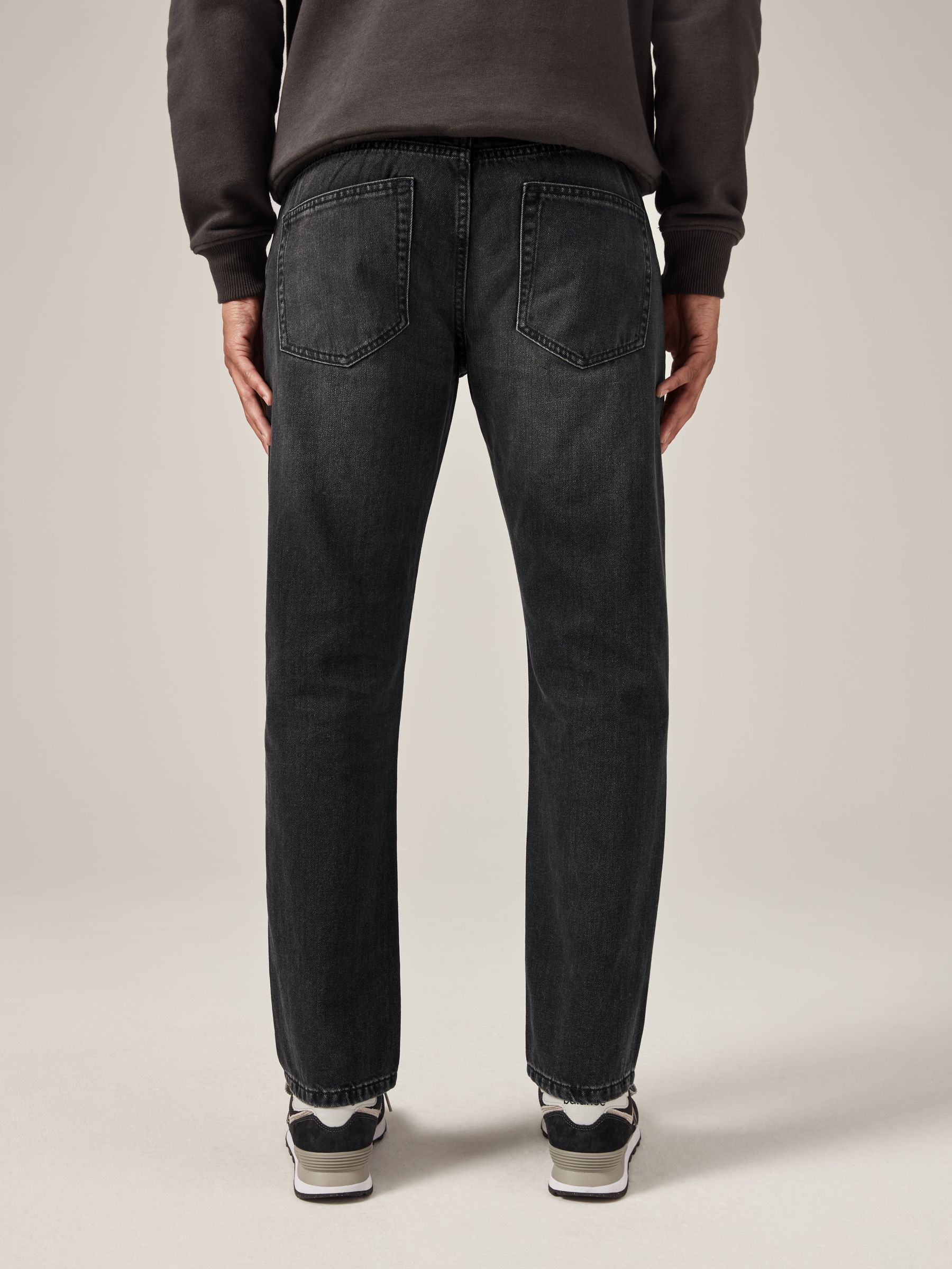 Buy Black Washed Slim Fit 100% Cotton Authentic Jeans from Next Israel