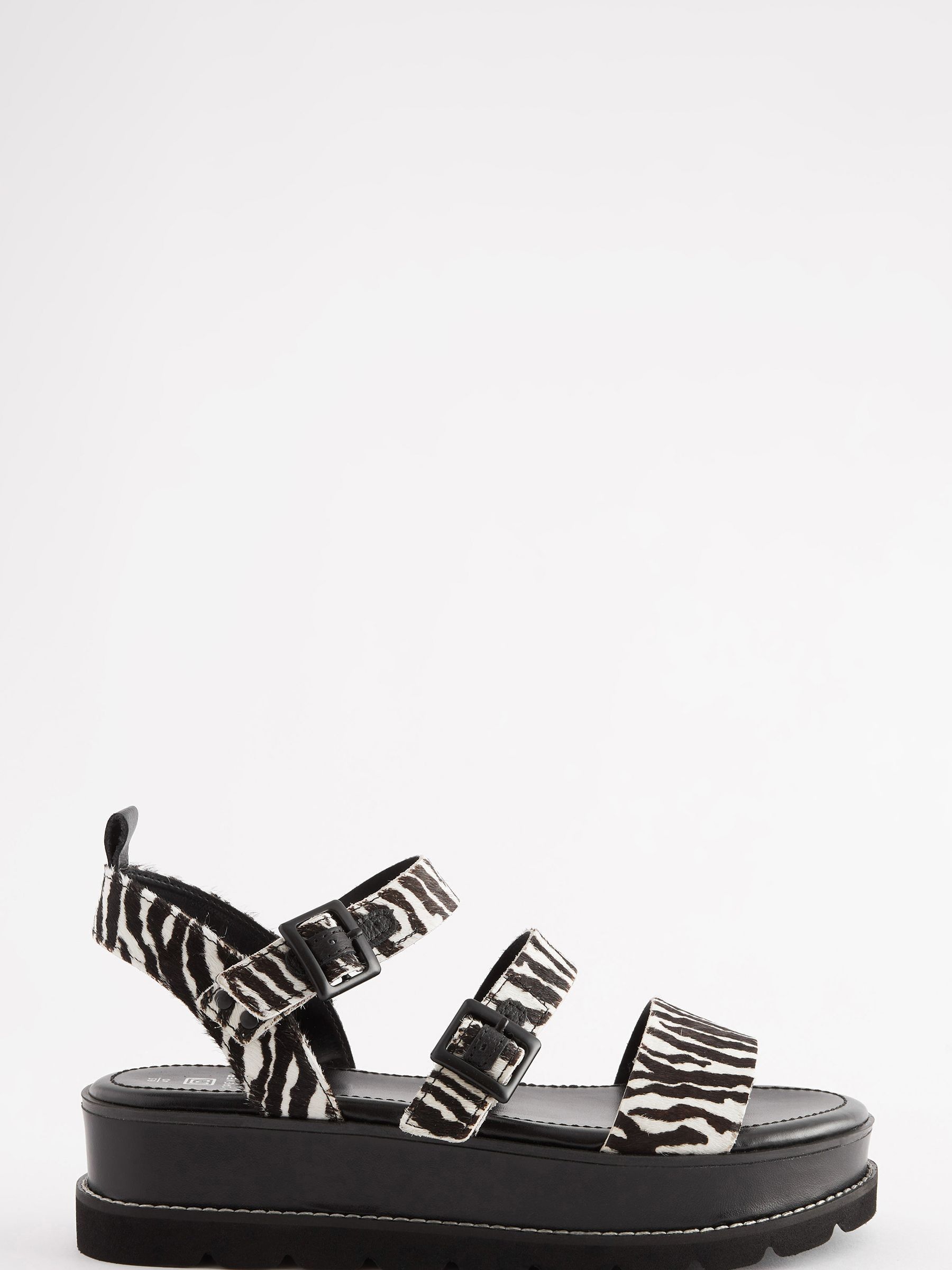 Buy Zebra Print Forever Comfort® Chunky Flatform Sandals from the Next ...