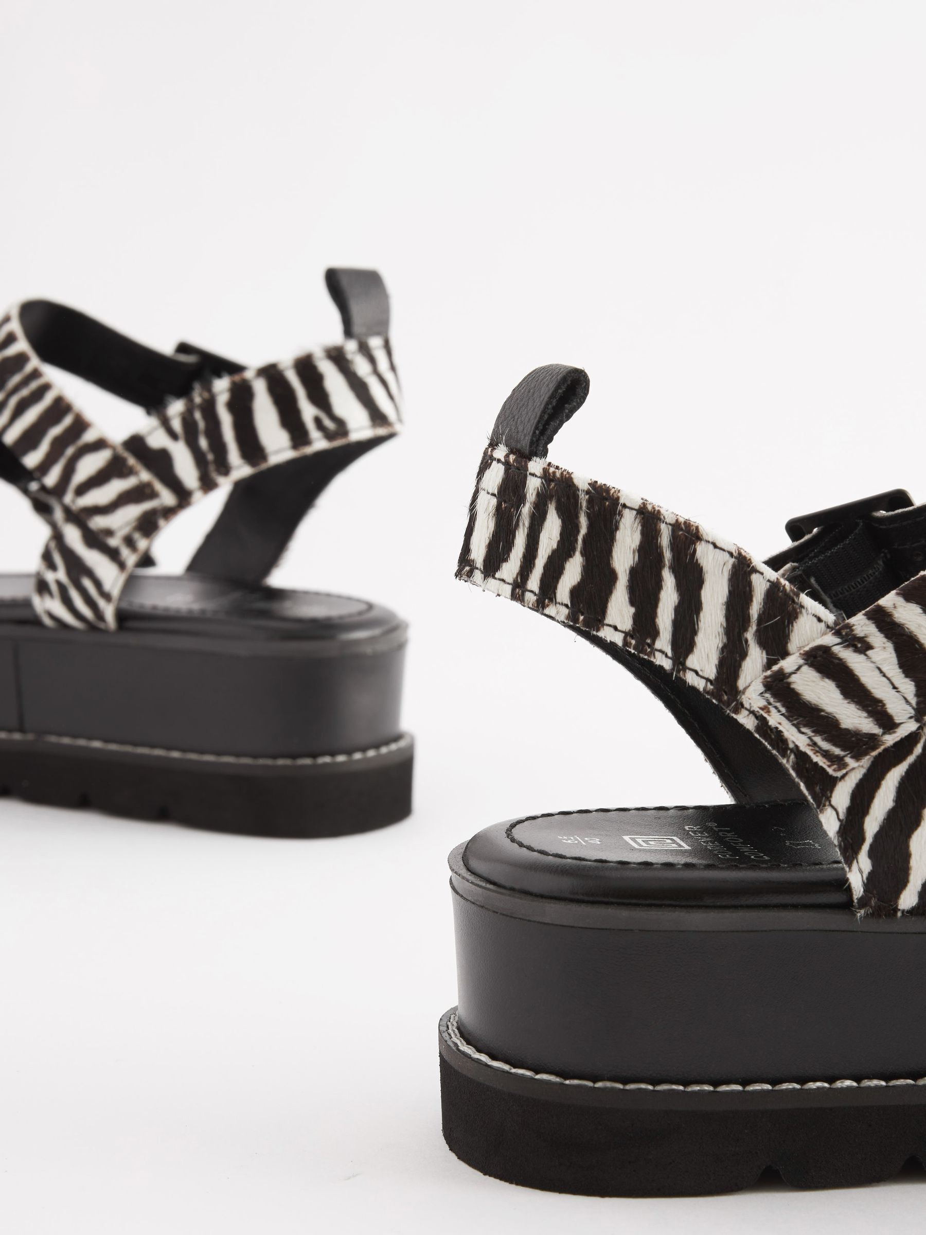 Buy Zebra Print Forever Comfort® Chunky Flatform Sandals from the Next ...