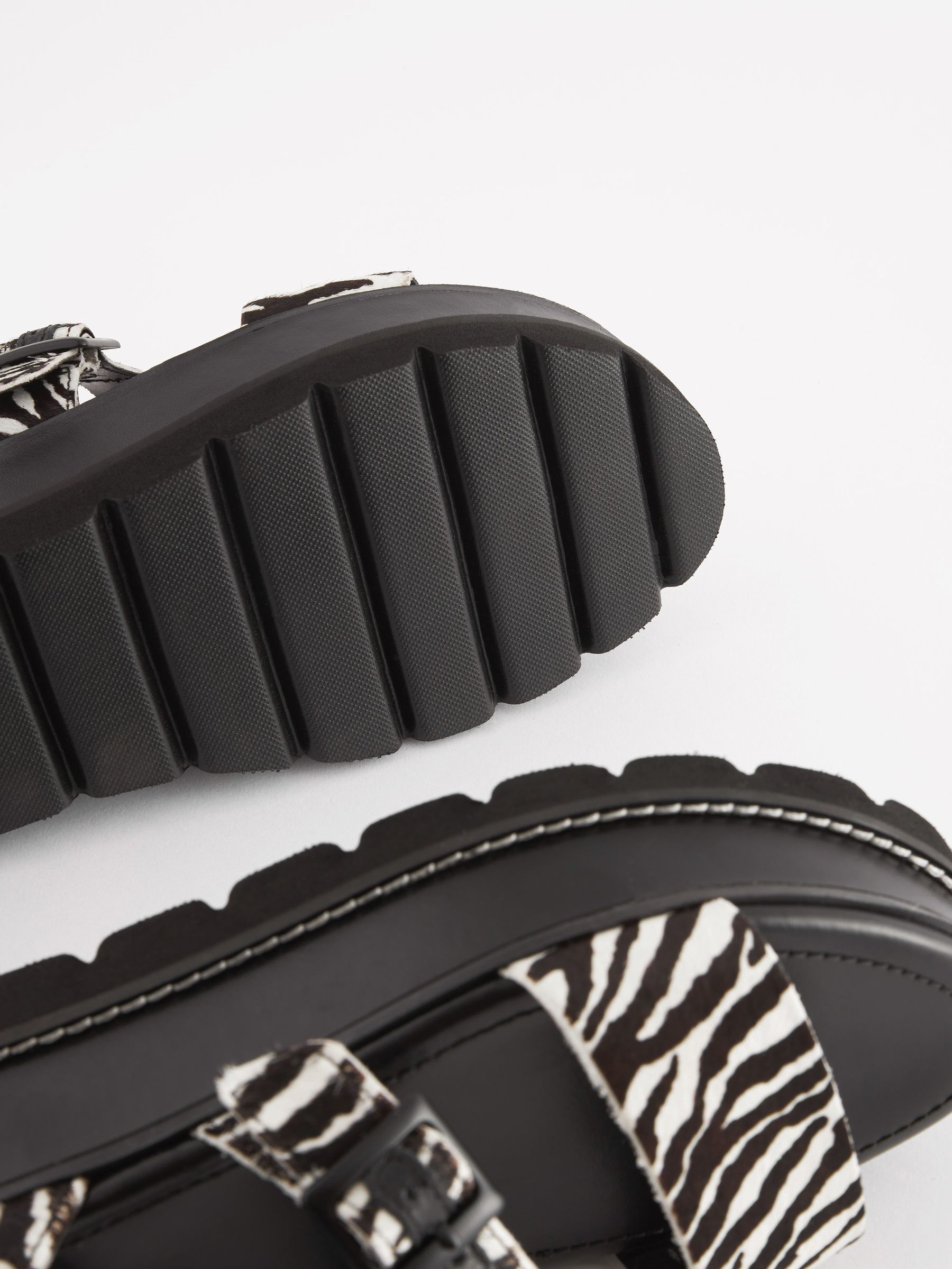 Buy Zebra Print Forever Comfort® Chunky Flatform Sandals from the Next ...