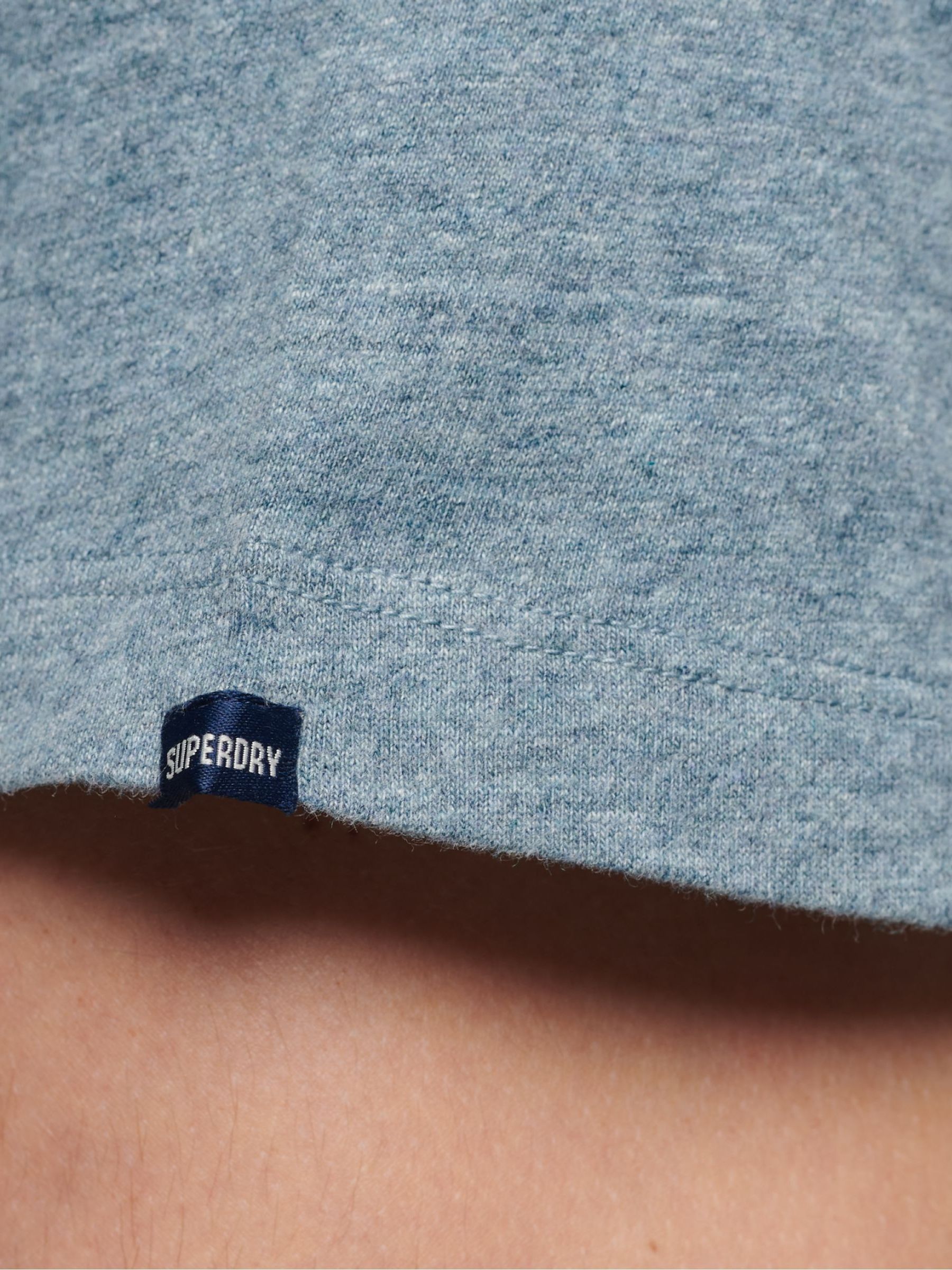 Buy Superdry Desert Sky Blue Grit Essential Logo Embroidery T-Shirt ...