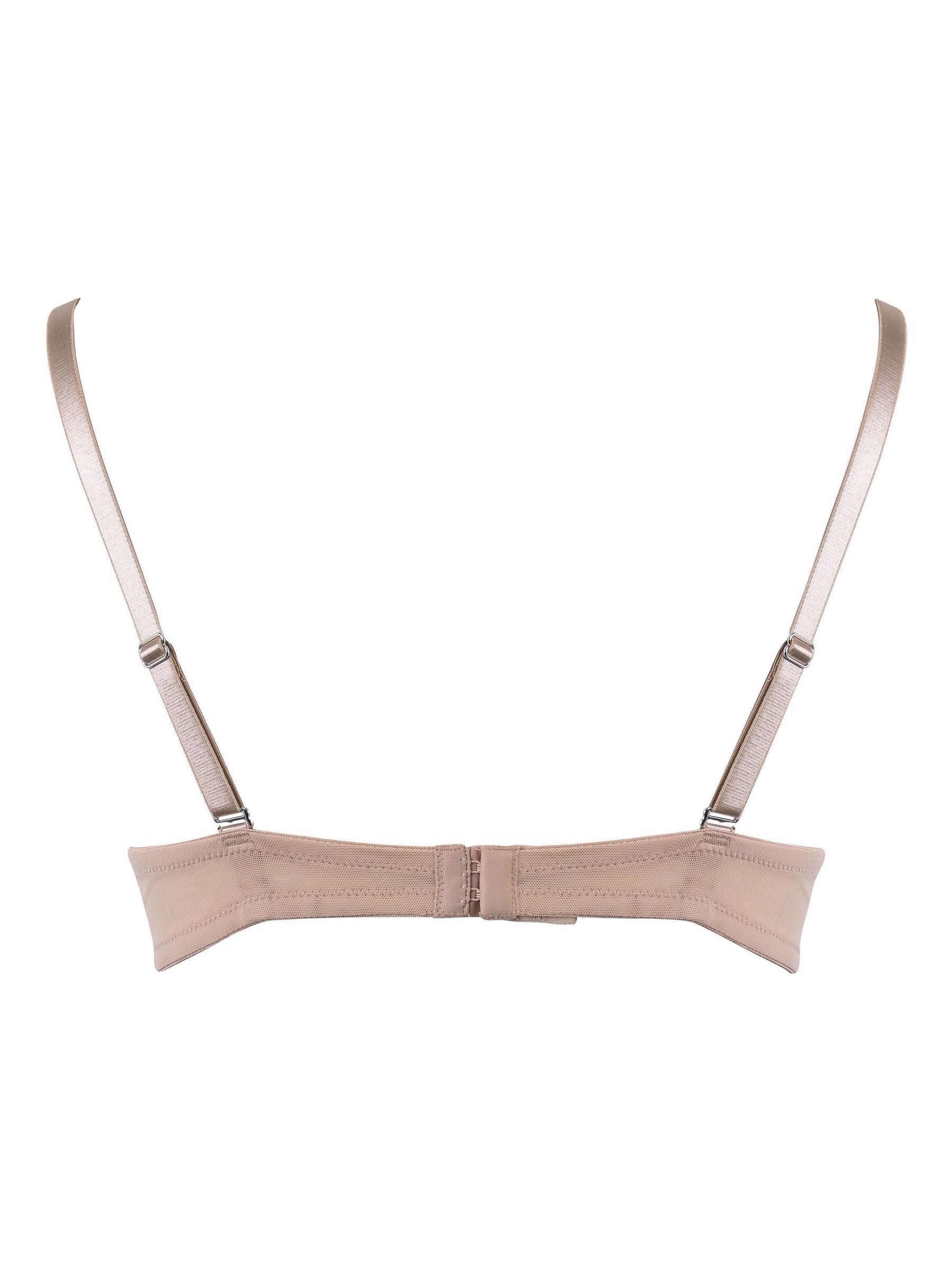 Buy Wonderbra Beige Refined Glamour Lace Plunge Push Up Bra from the ...