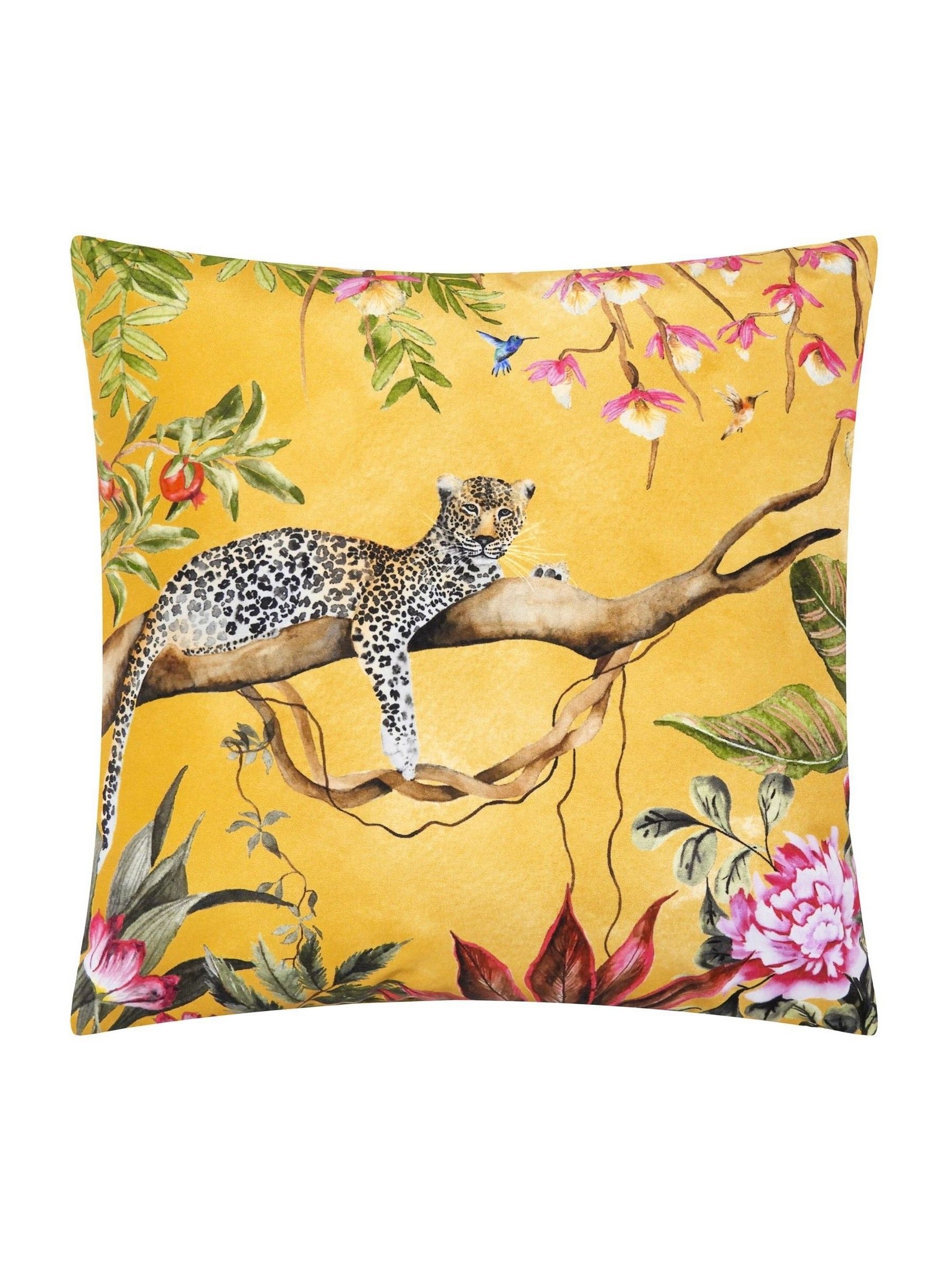 Buy Evans Lichfield Gold Leopard Outdoor Polyester Filled Cushion from ...