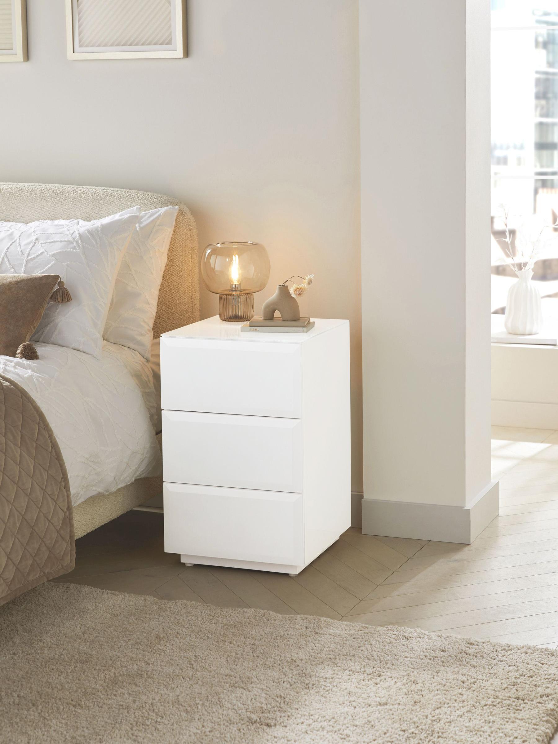 Buy White Sloane Glass 3 Drawer Collection Luxe Chest of Drawers from the Next UK online shop