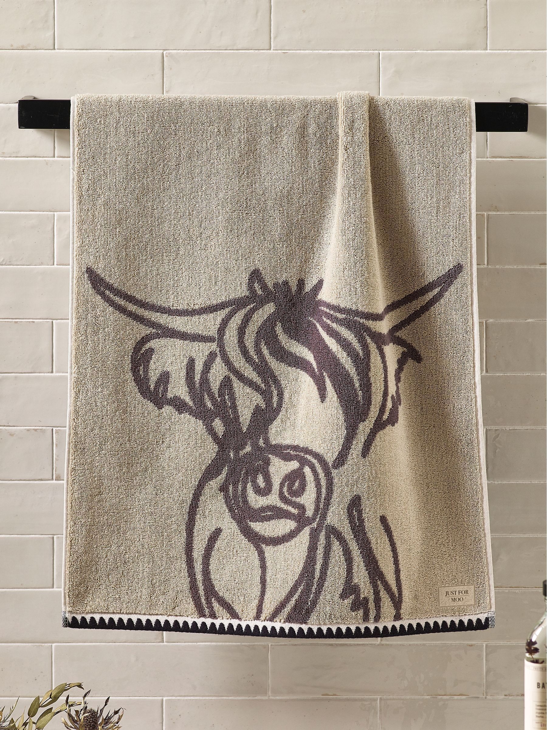 Buy Grey Hamish the Highland Cow 100% Cotton Towel from Next Australia