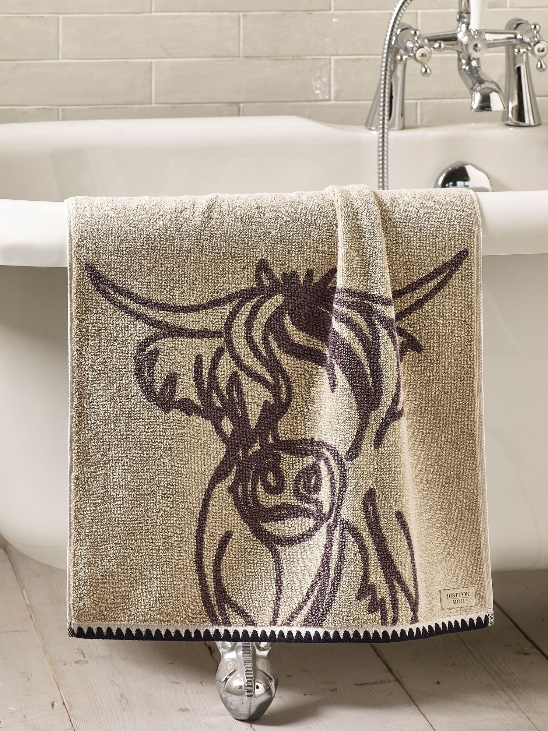 Buy Grey Hamish the Highland Cow 100% Cotton Towel from Next USA