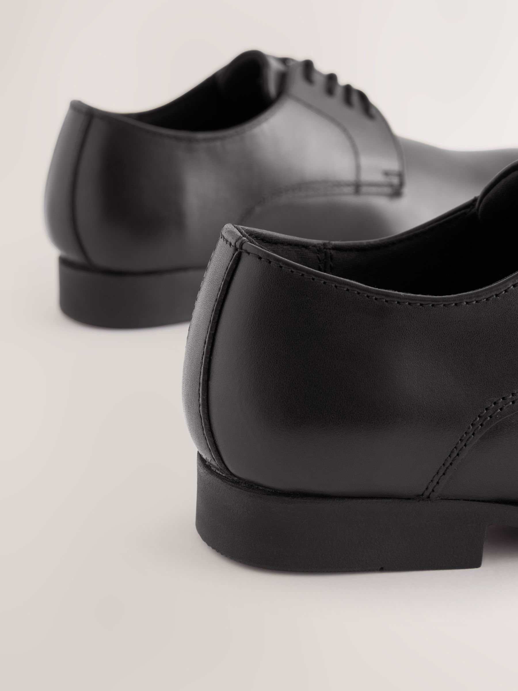Buy Black Wide Fit (G) School Leather Lace Up Shoes from the Next UK ...