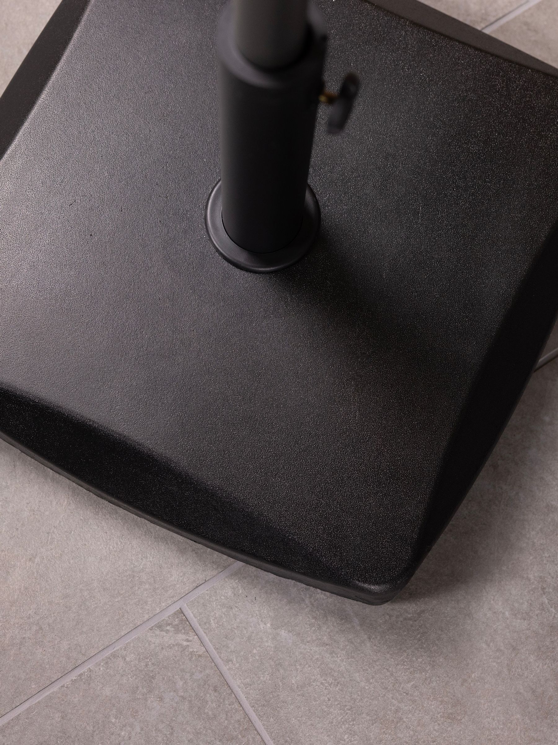 Buy Charles Bentley Black Garden Square Concrete Parasol Base from the ...