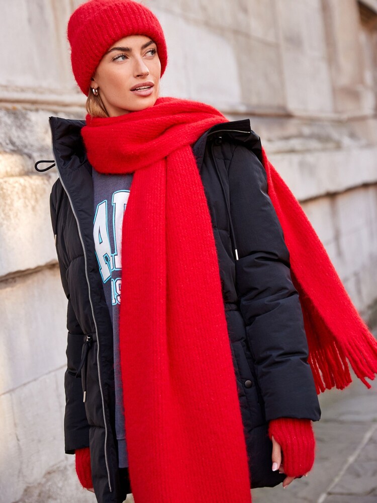 Buy Red Heavyweight Blanket Scarf from the Next UK online shop