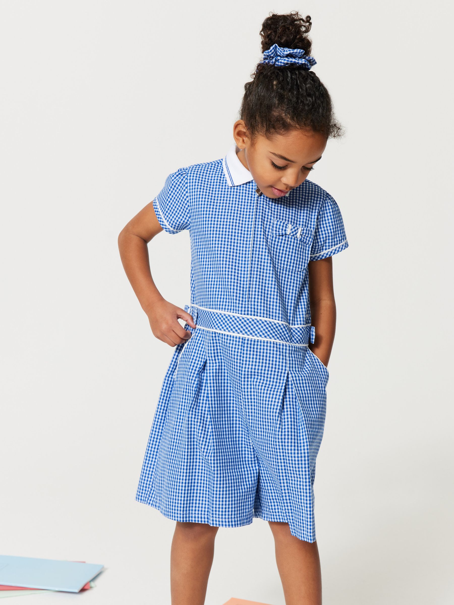 Buy Clarks Blue Gingham School Playsuit from the Next UK online shop