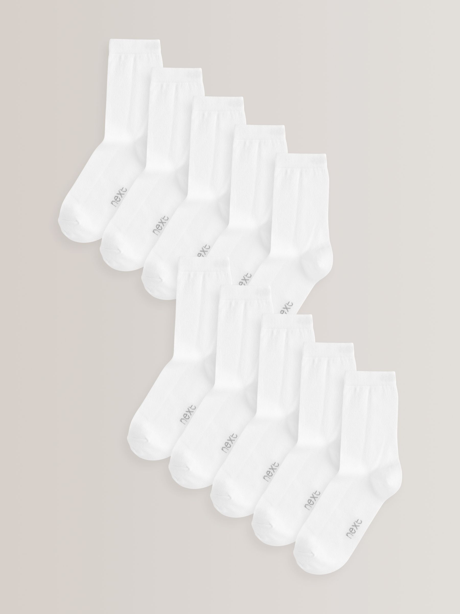 Buy White 10 Pack Cotton Rich Socks from Next Australia
