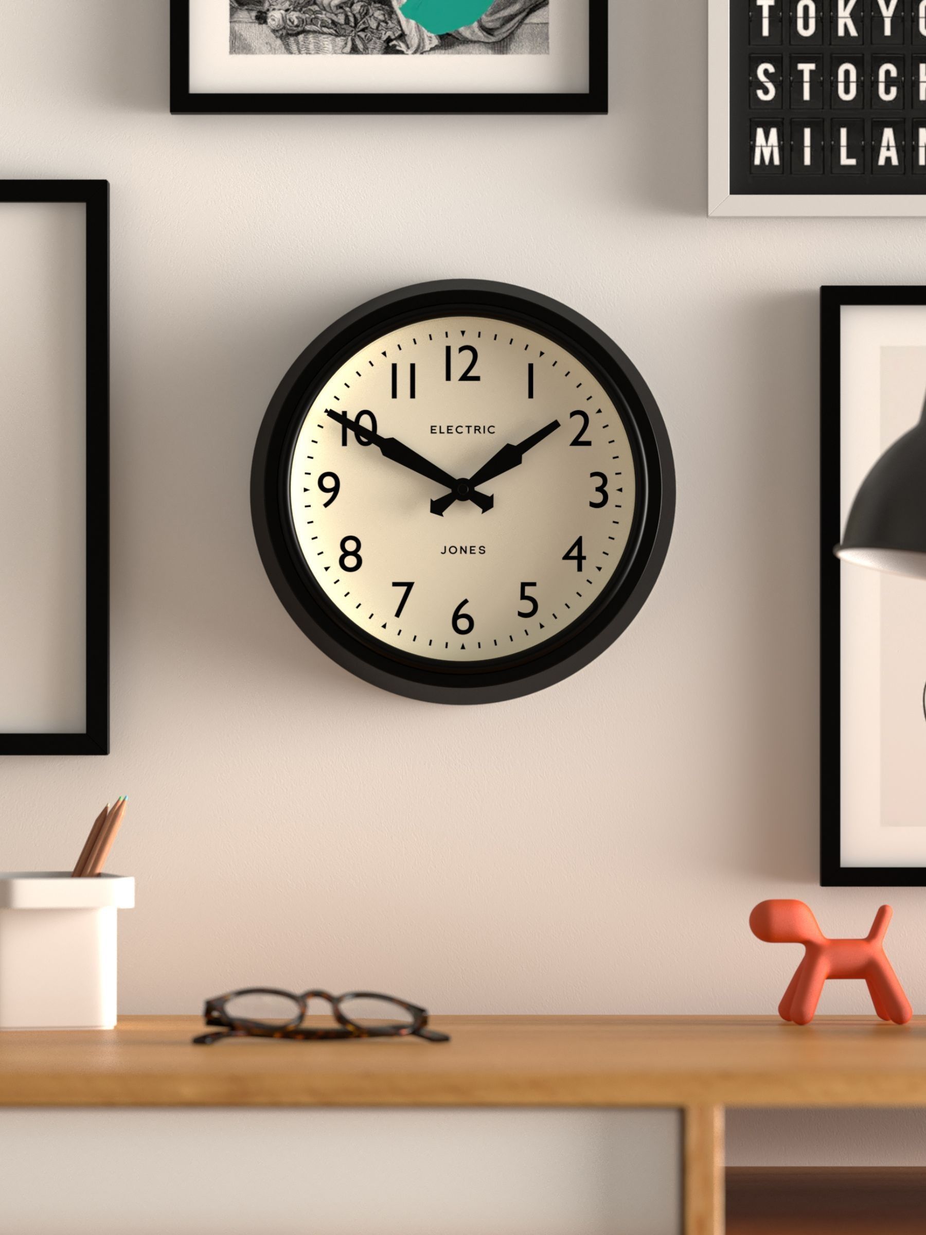 Buy Jones Clocks Black Telecom Wall Clock 27cm from the Next UK online shop