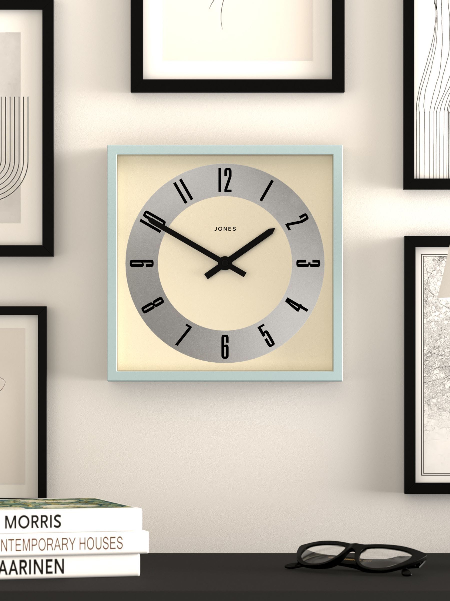 Buy Jones Clocks Blue Blue Box Square Wall Clock from the Next UK ...