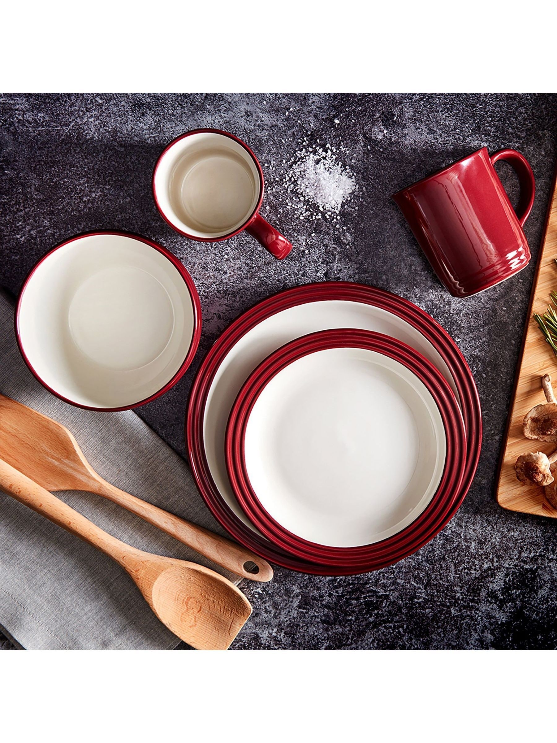 Buy Tower 16 Piece Red Foundry Dinner Set from the Next UK online shop