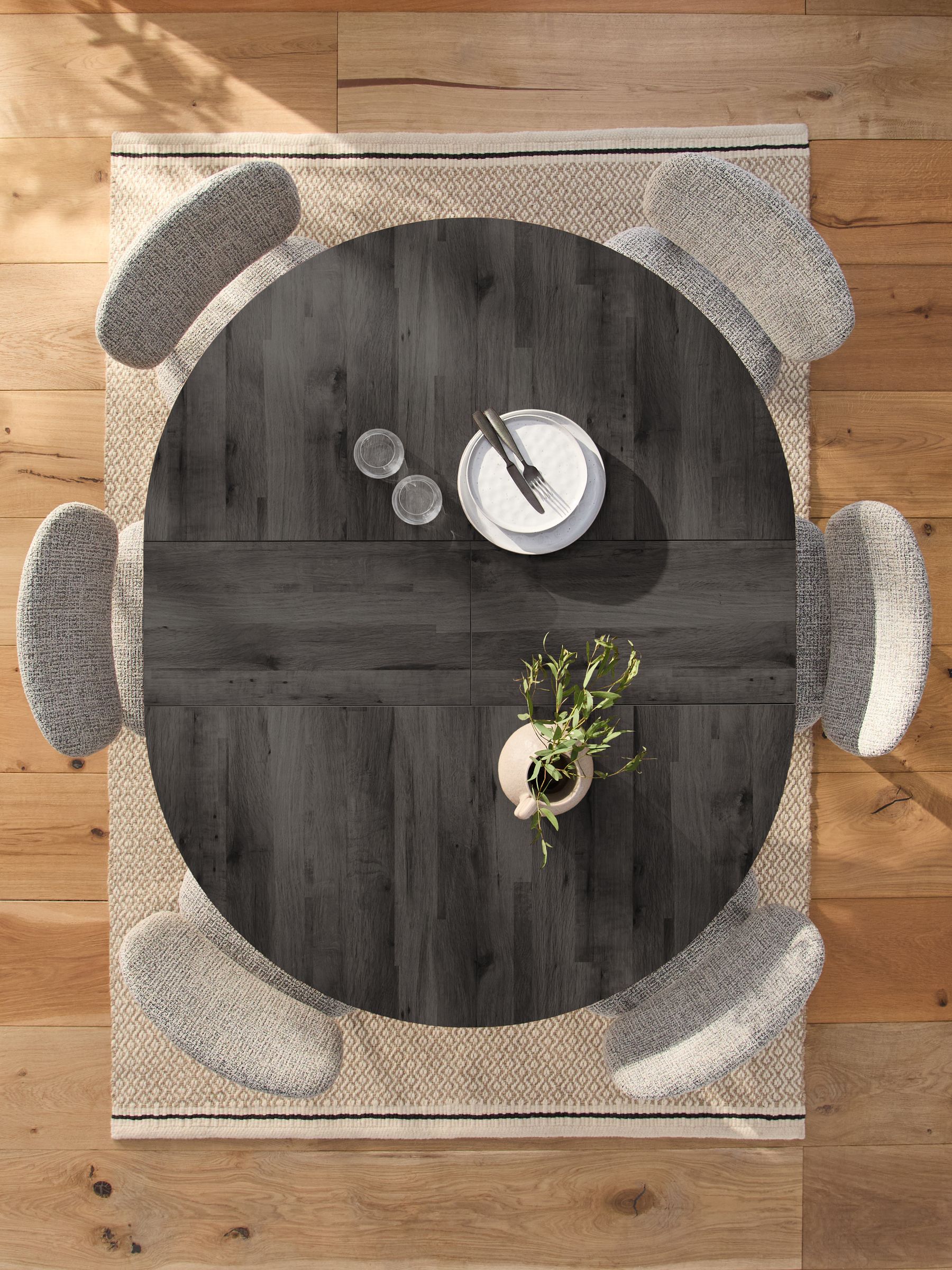 Buy Black Bronx 4 to 6 Seater Extending Round Dining Table from the ...