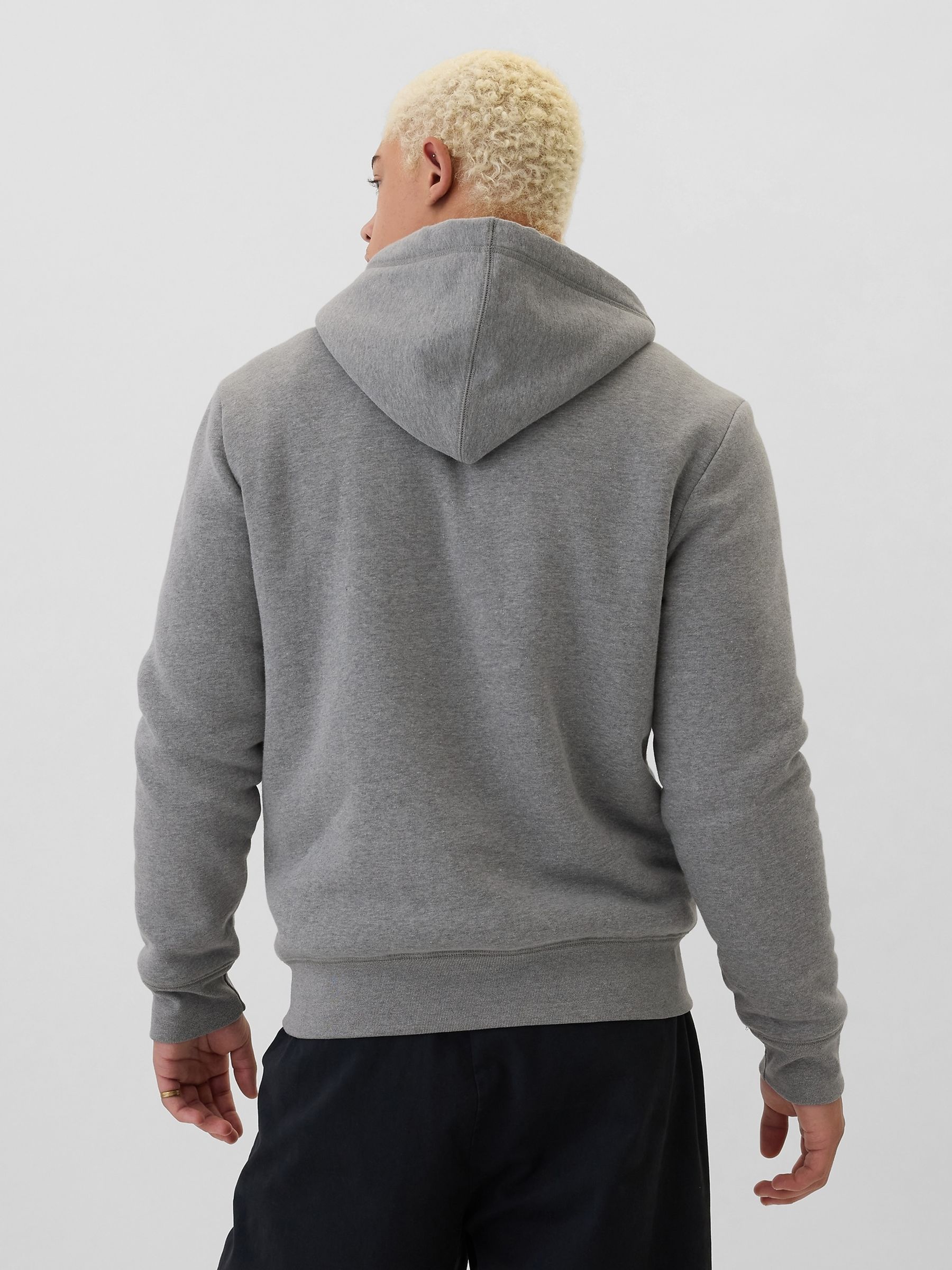 Buy Gap Light Grey Logo Sherpa-Lined Zip Up Hoodie d from the Next UK ...