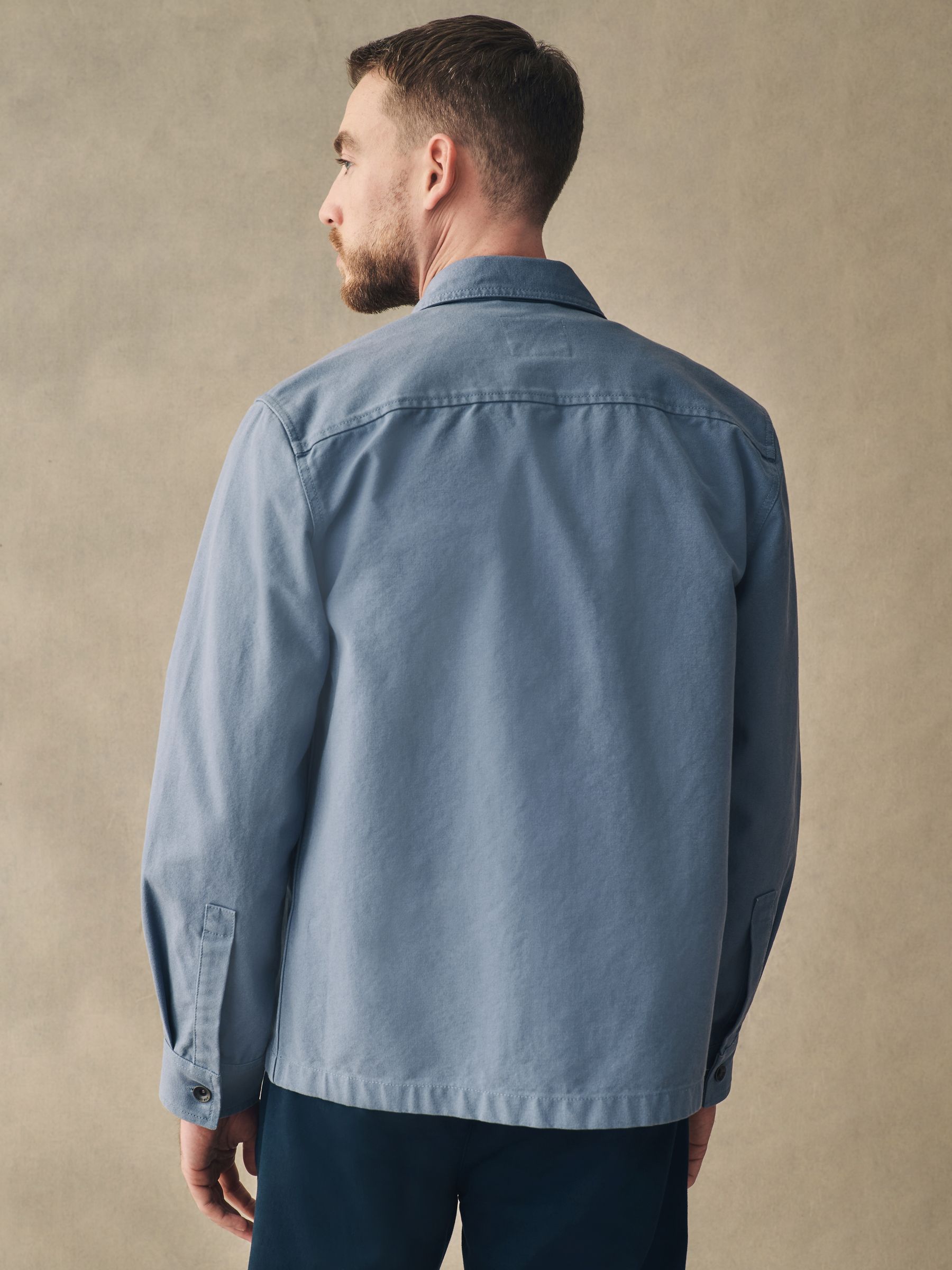 Buy Blue Canvas Shacket 100% Cotton Overshirt from the Next UK online shop