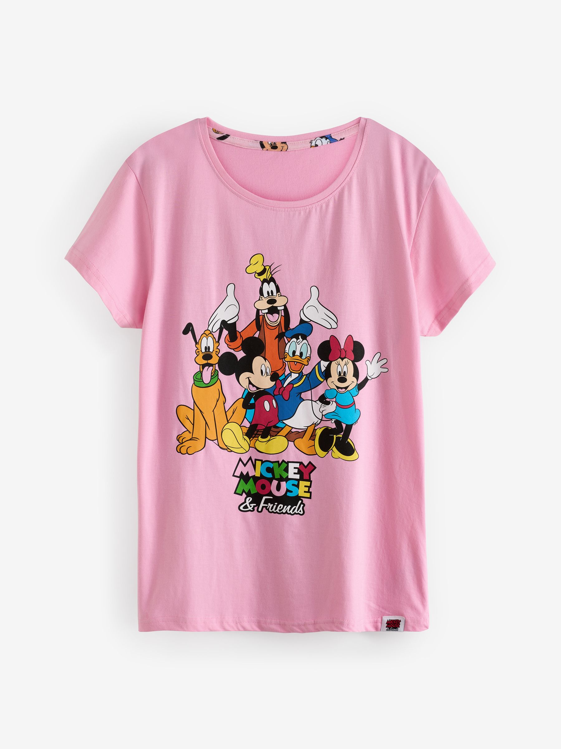 Buy Character Pink Disney Mickey Mouse Short 100% Cotton Pyjamas from ...