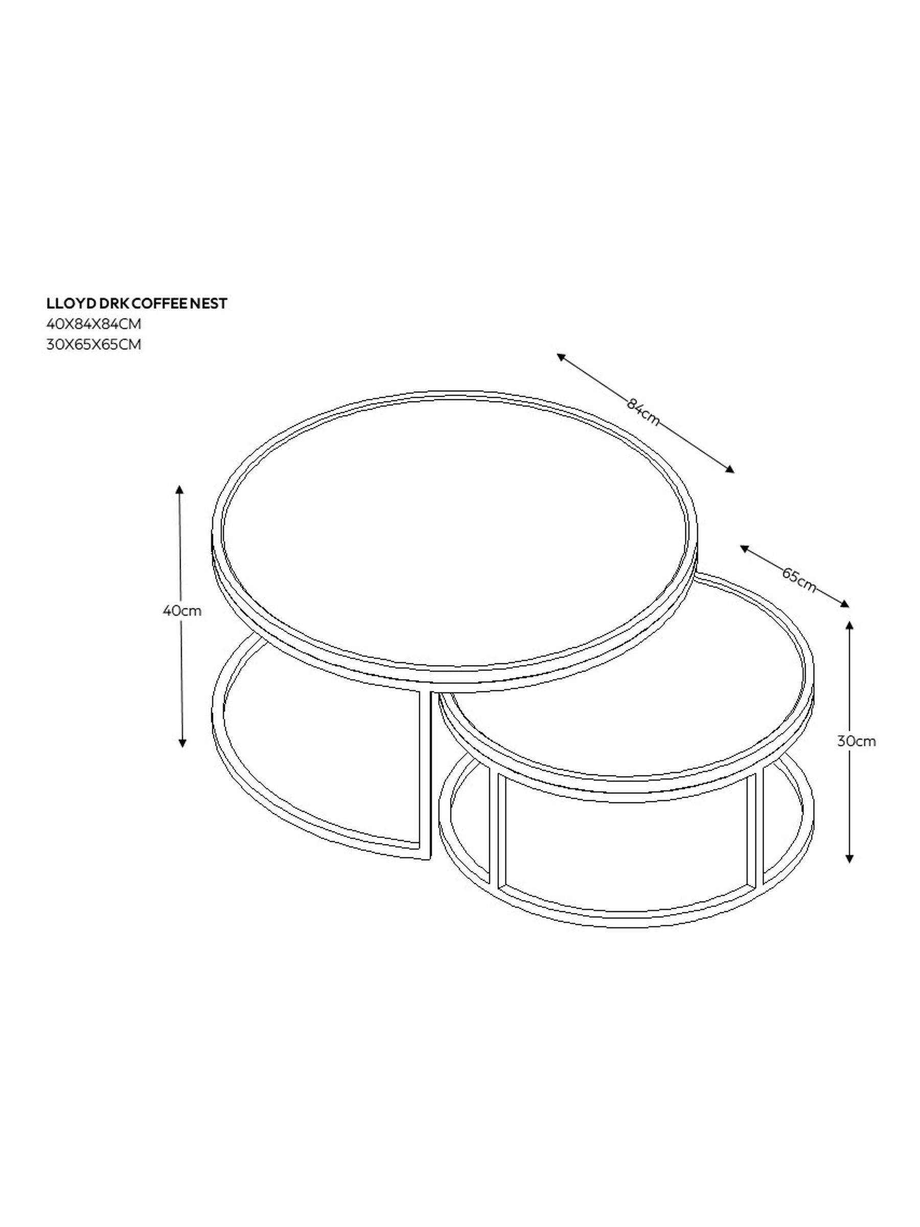 Buy Dark Lloyd Mango Wood Nest of 2, Round Coffee Table from the Next ...
