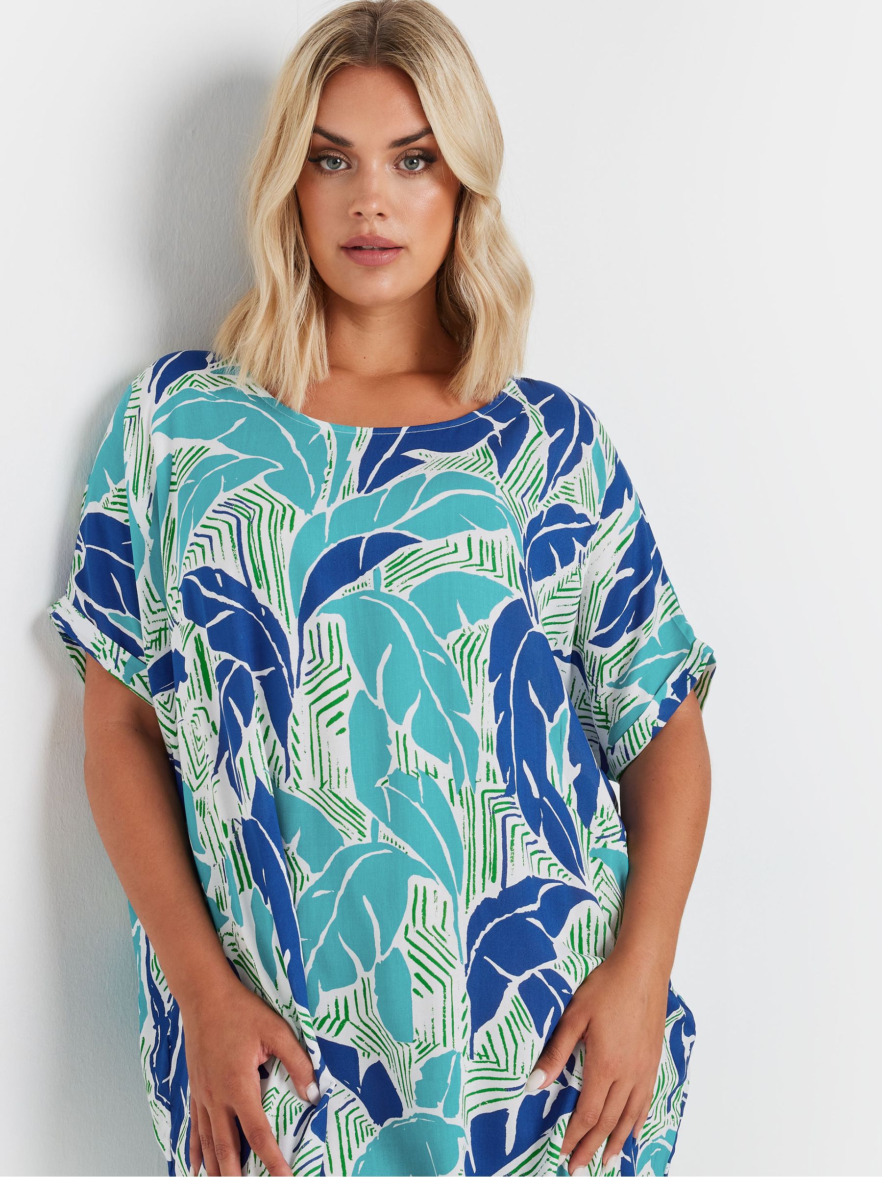 Buy Yours Curve Blue Easy Tunic Dress from the Next UK online shop