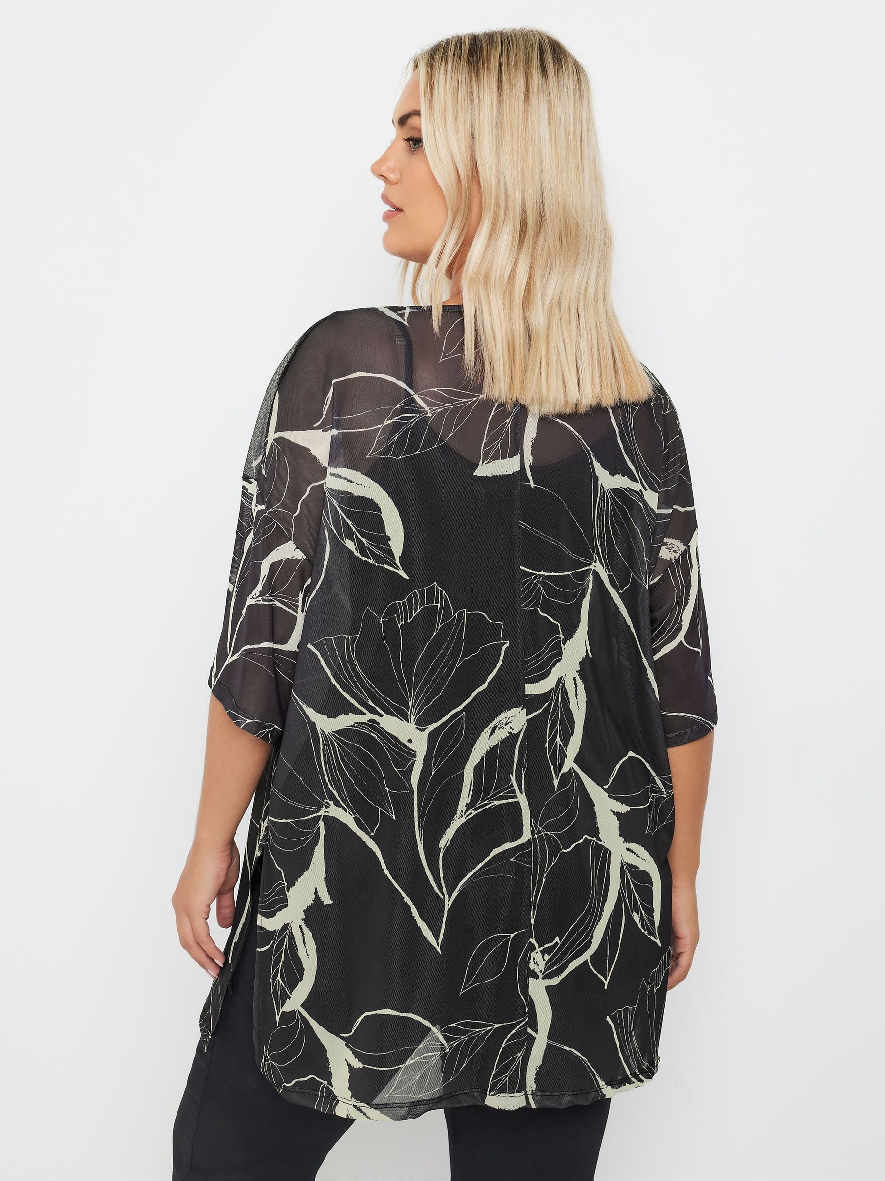Buy Yours Curve Black Oversized Mesh Top from the Next UK online shop