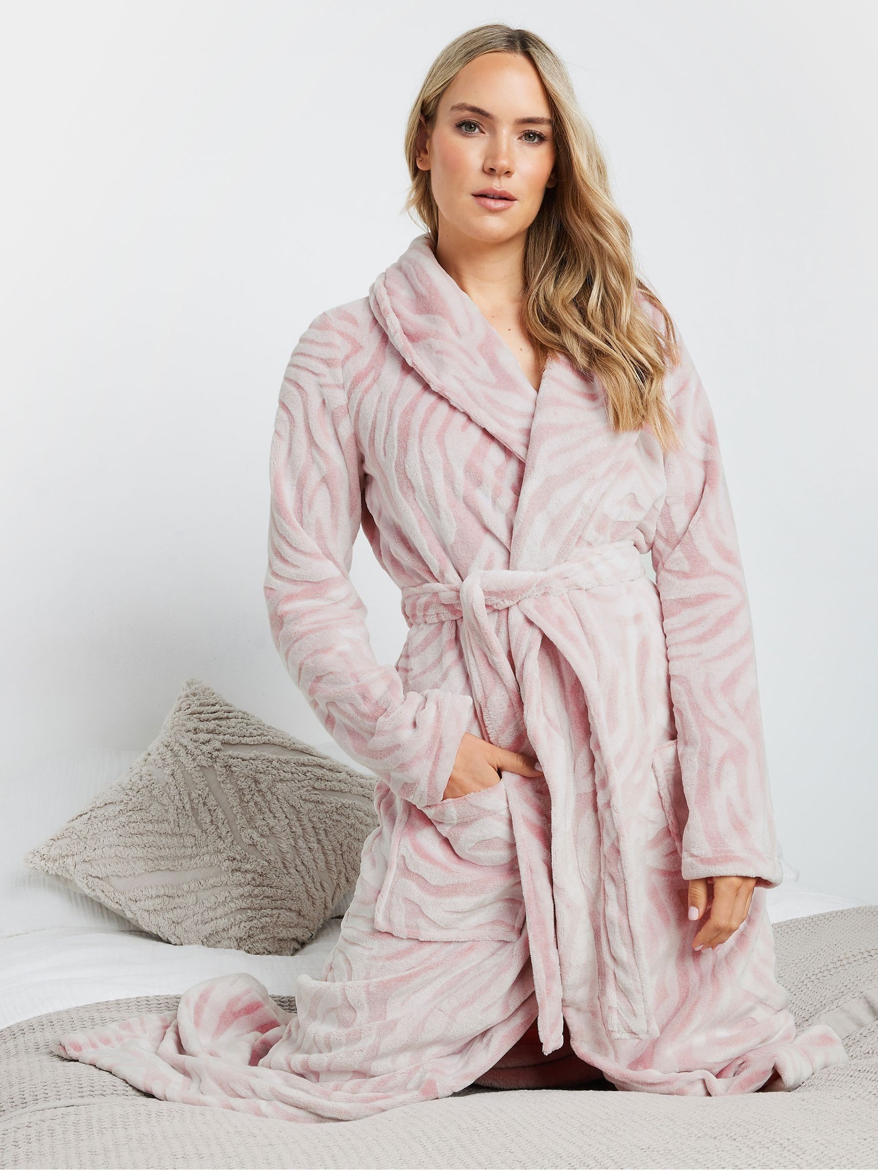 Buy Long Tall Sally Pink Clipped Shawl Robe from the Next UK online shop