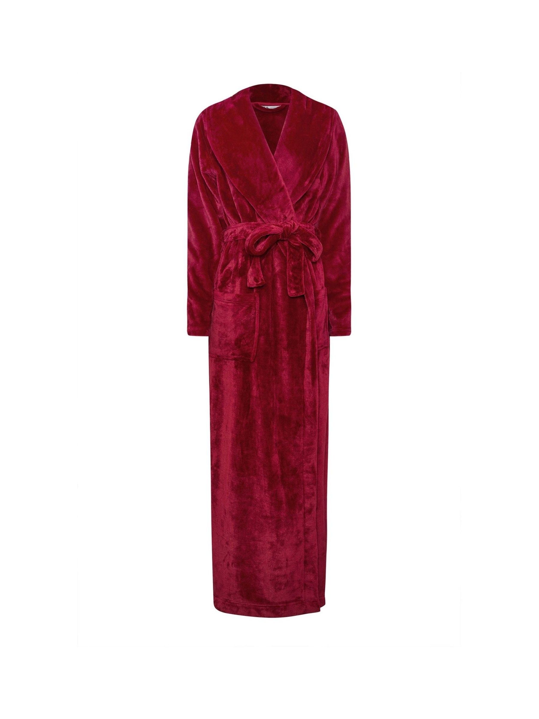 Buy Long Tall Sally Red Fluffy Shawl Collar Maxi Robe from the Next UK ...