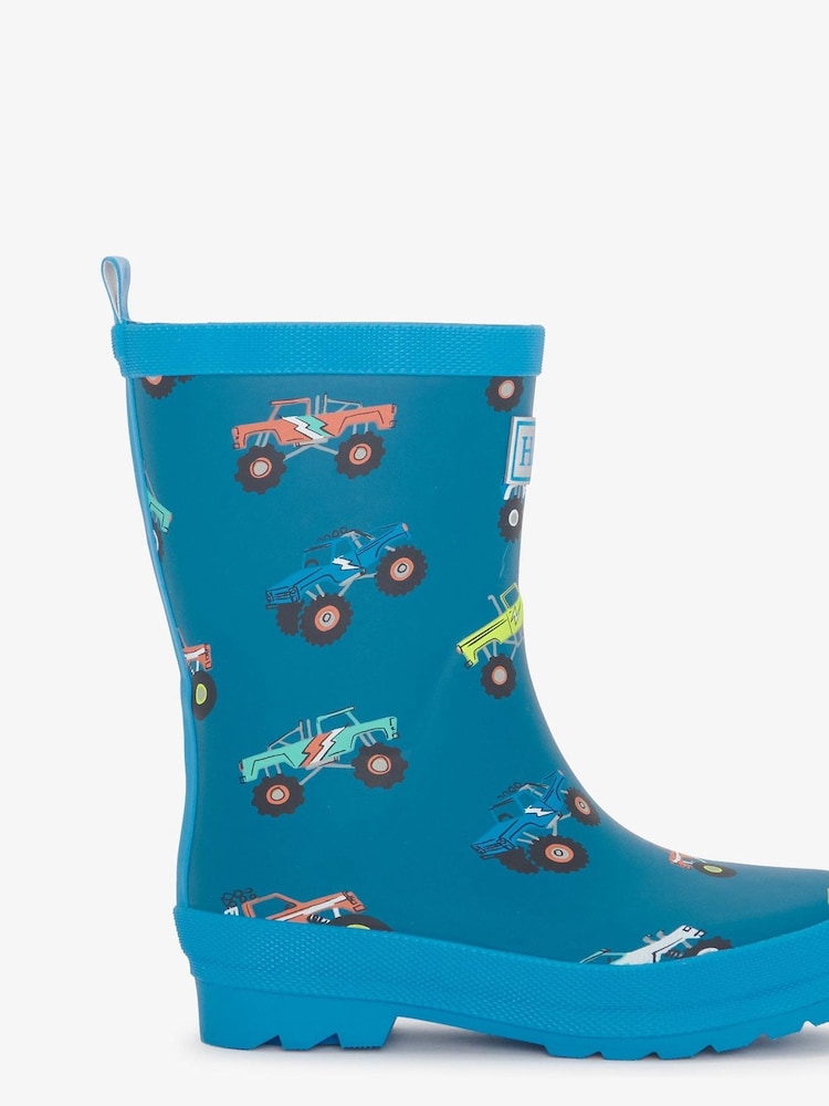 Buy Hatley Blue Monster Trucks Matte Rain Wellies from Next Australia