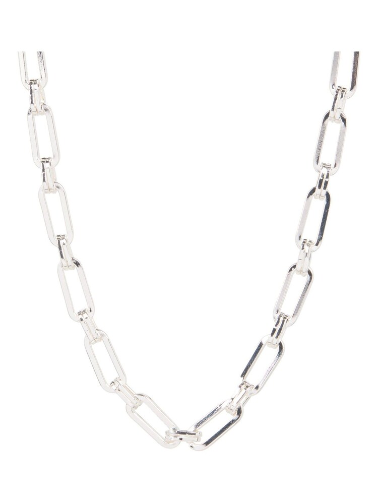 Buy Oliver Bonas Silver Tone Talia Rectangular Links Chain Necklace from the Next UK online shop