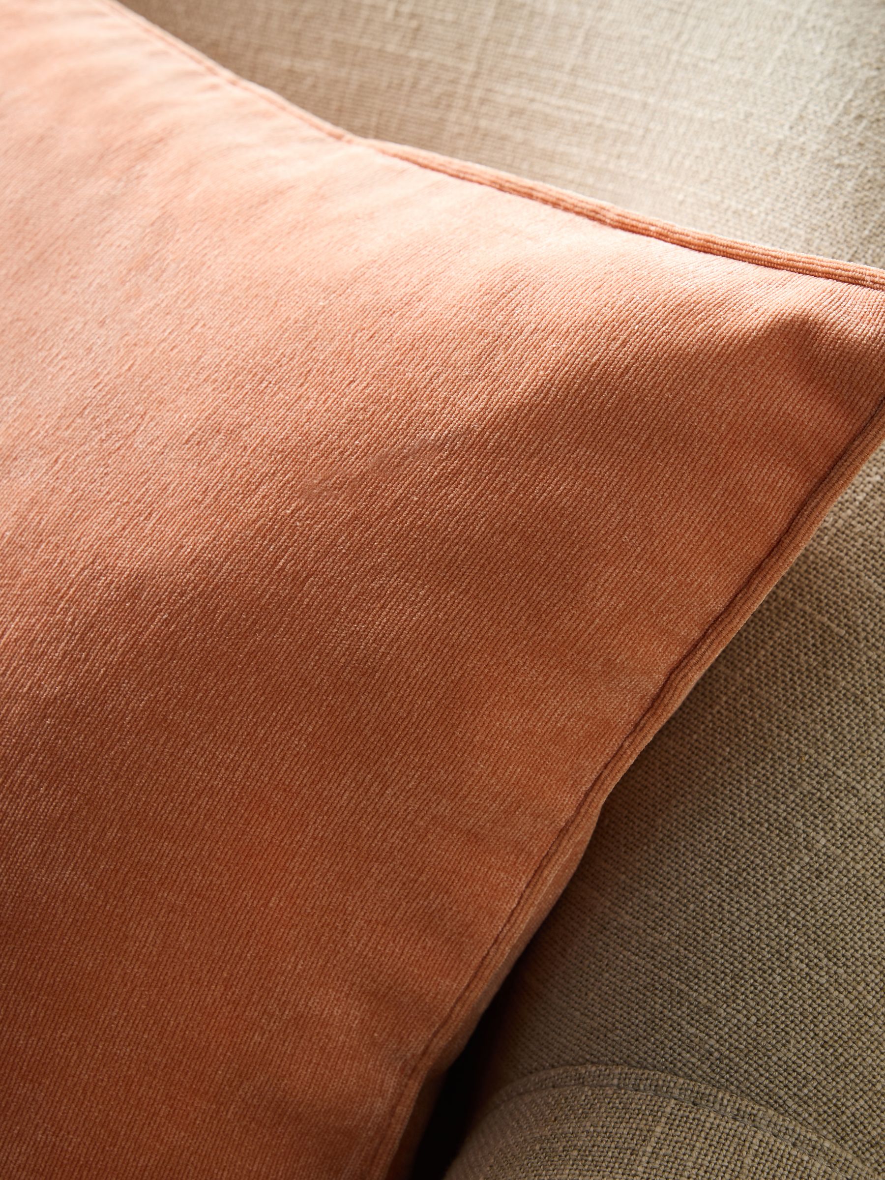 Buy Orange 45 x 45cm Soft Velour Cushion from the Next UK online shop