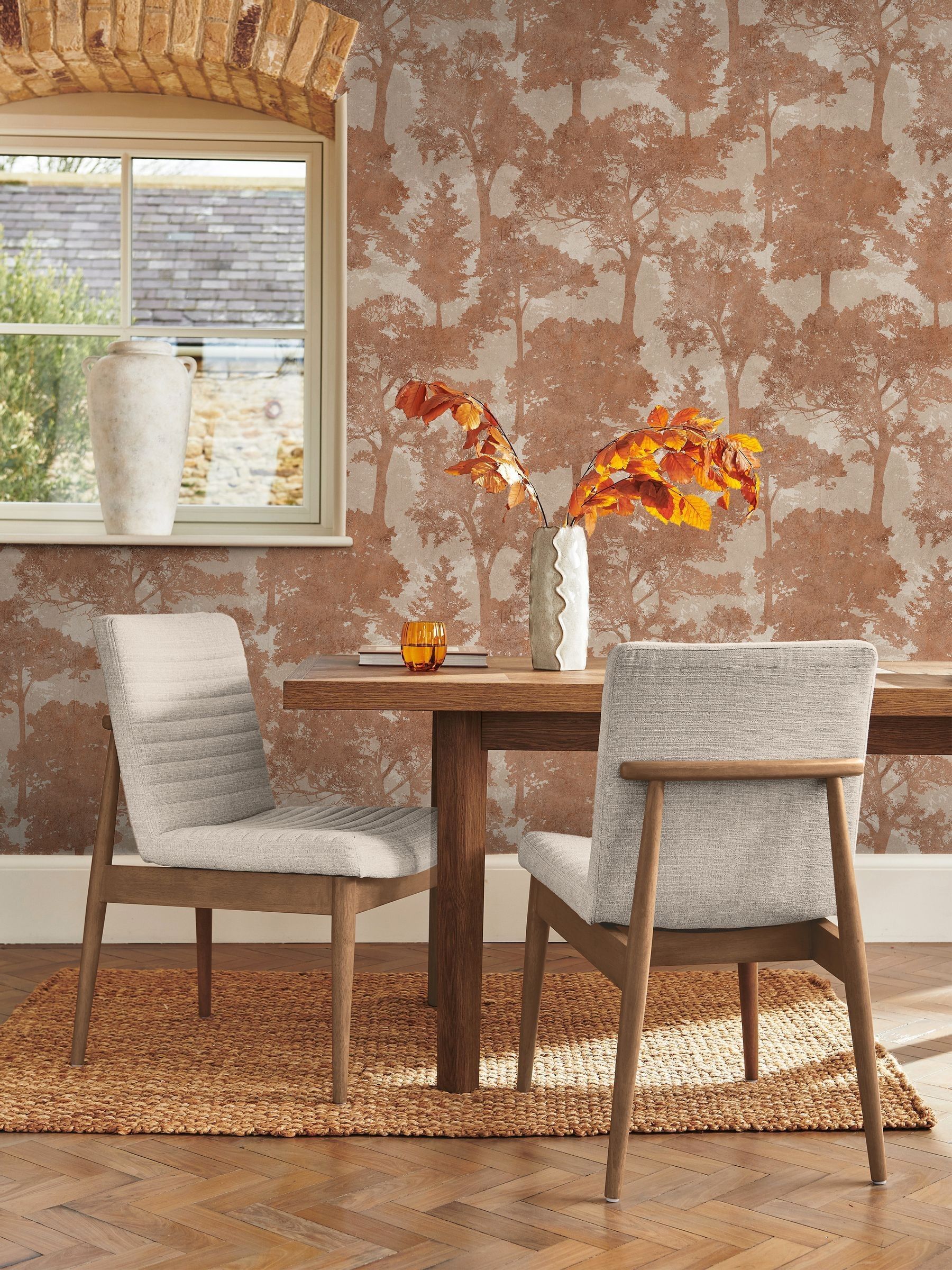 Buy Terracotta Trailing Trees 10M Wallpaper from the Next UK online shop