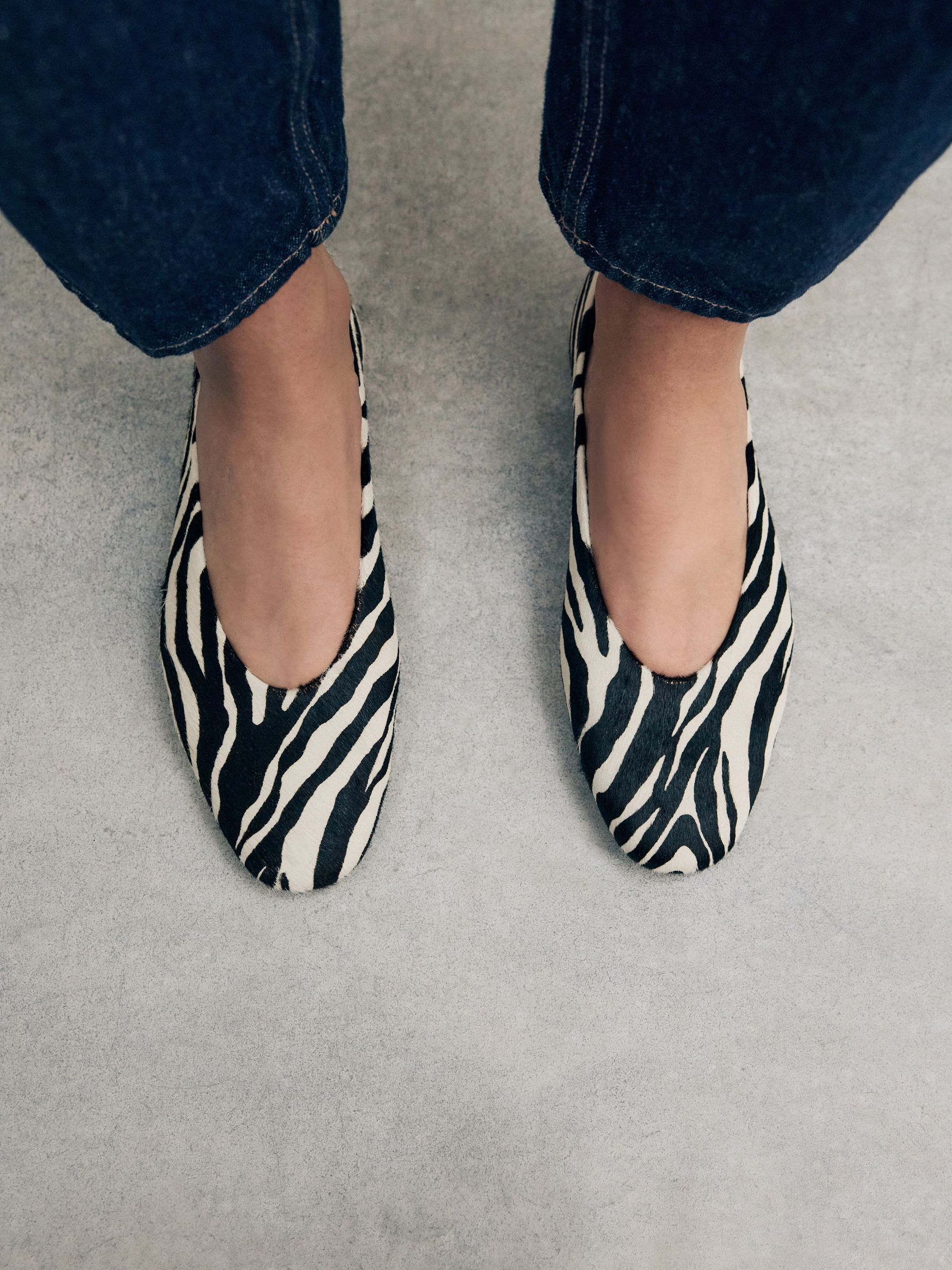 Buy Zebra Standard/Wide Fit Forever Comfort® Leather Round Toe ...