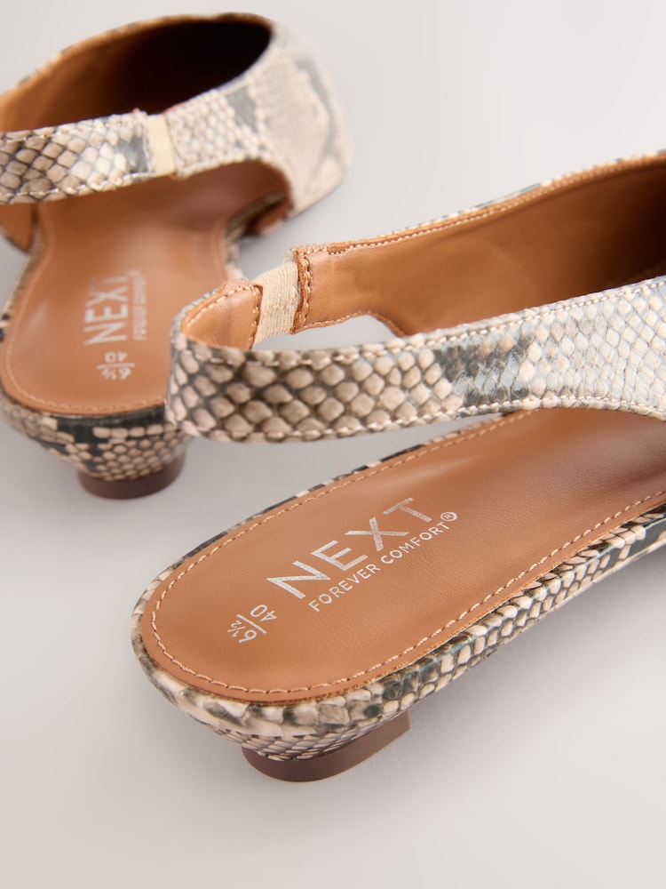 Buy Snake Print Forever Comfort® Point Toe Sling Back Shoes from Next ...
