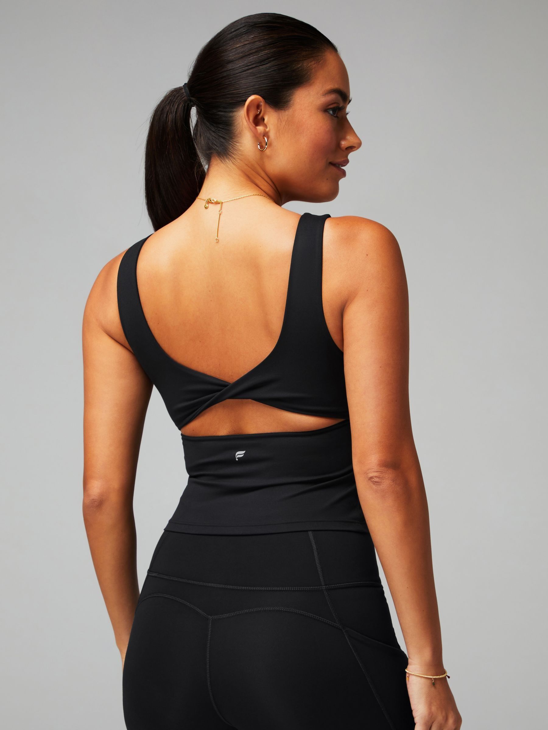 Buy Fabletics Black Oasis Twist BuiltIn Bra Tank from the Next UK ...