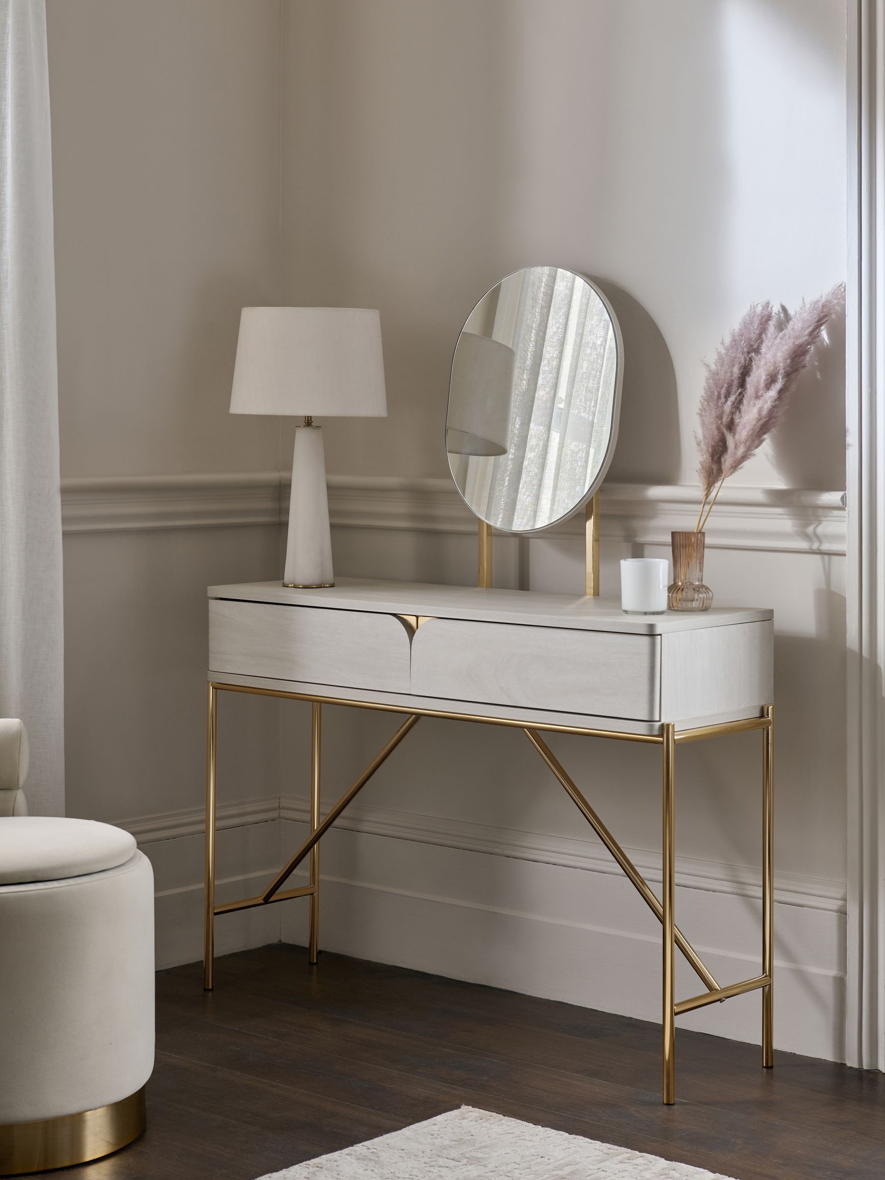 Buy Light Evie Oak Effect Console Dressing Table from the Next UK ...