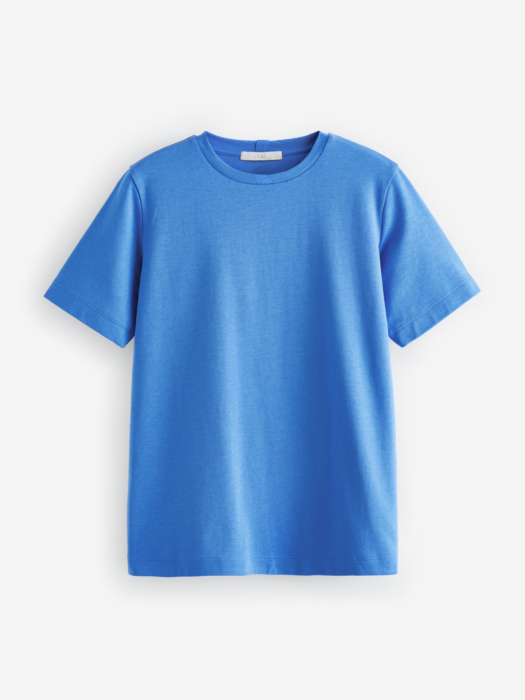 Buy Bright Blue Heavyweight Short Sleeve Crew Neck T-Shirt from the ...