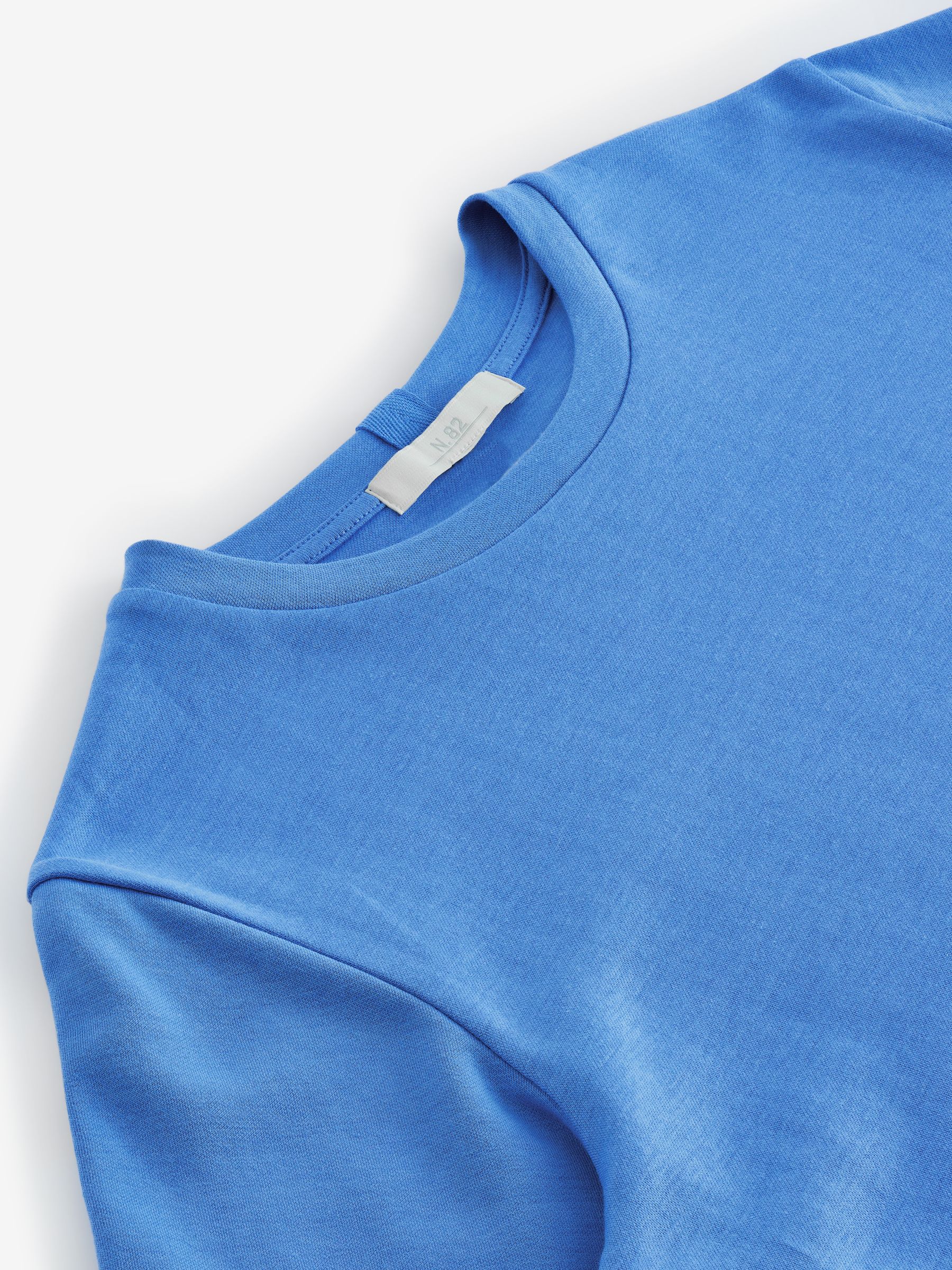 Buy Bright Blue Heavyweight Short Sleeve Crew Neck T-Shirt from the ...
