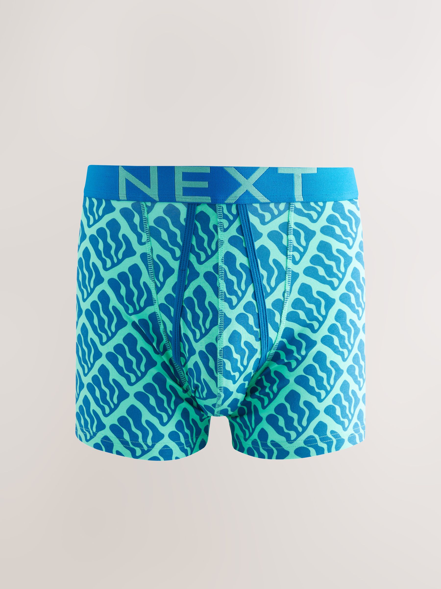 Buy Bright Red/Green/Yellow Pattern Geometric A-Front Boxers 4 Pack ...