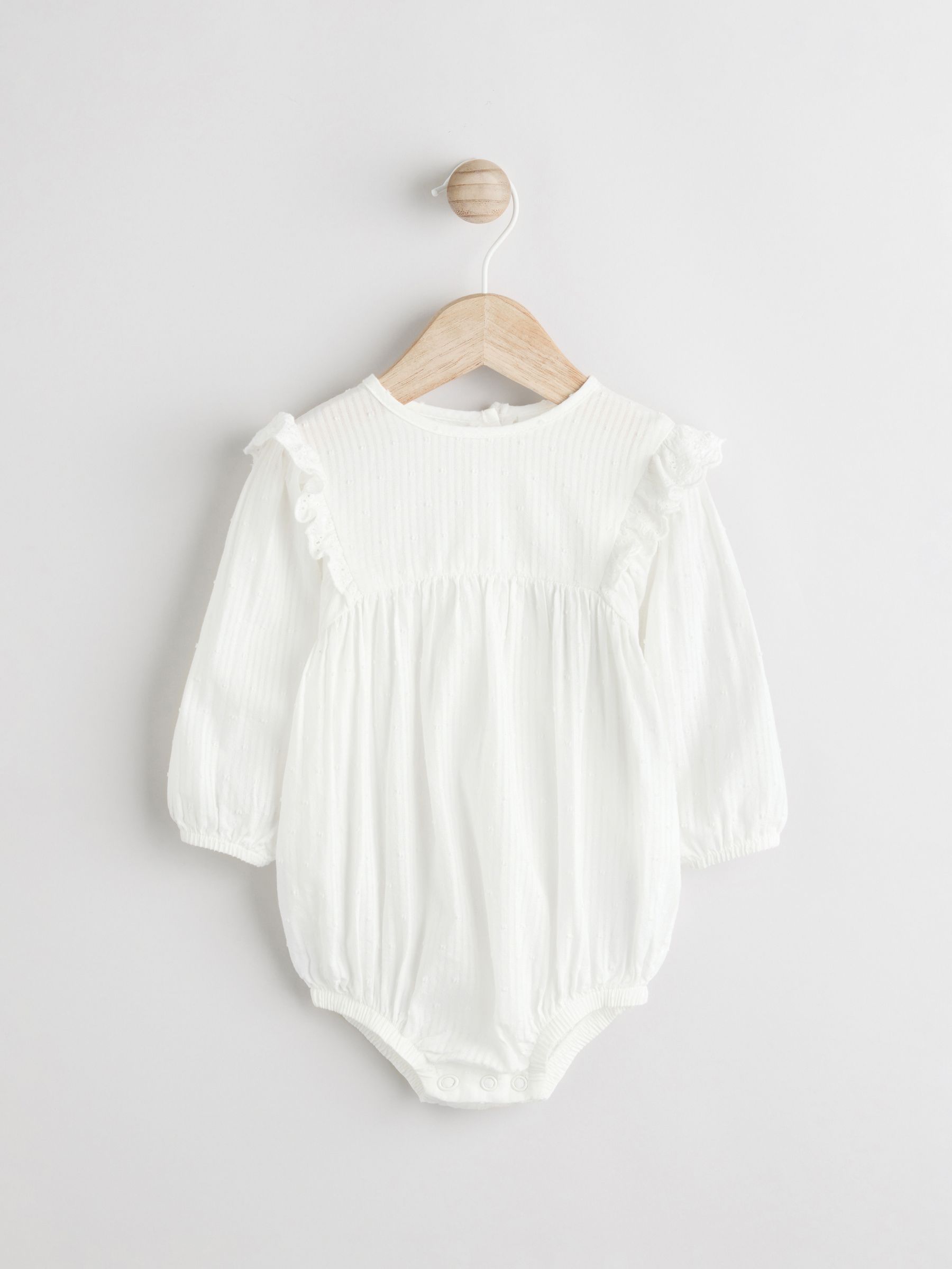 Buy Ecru/White Broderie Baby Bloomer Romper (0mths-3yrs) from the Next ...