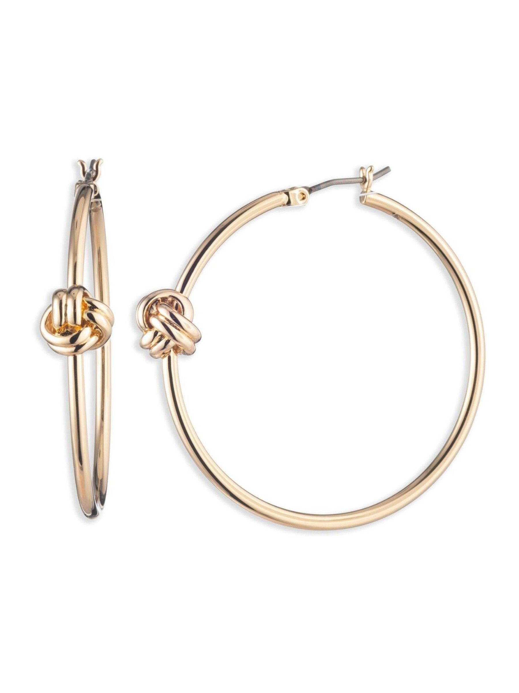 Buy Lauren Ralph Lauren Gold Tone 40Mm Knot Hoop Pierced Earrings from the Next UK online shop